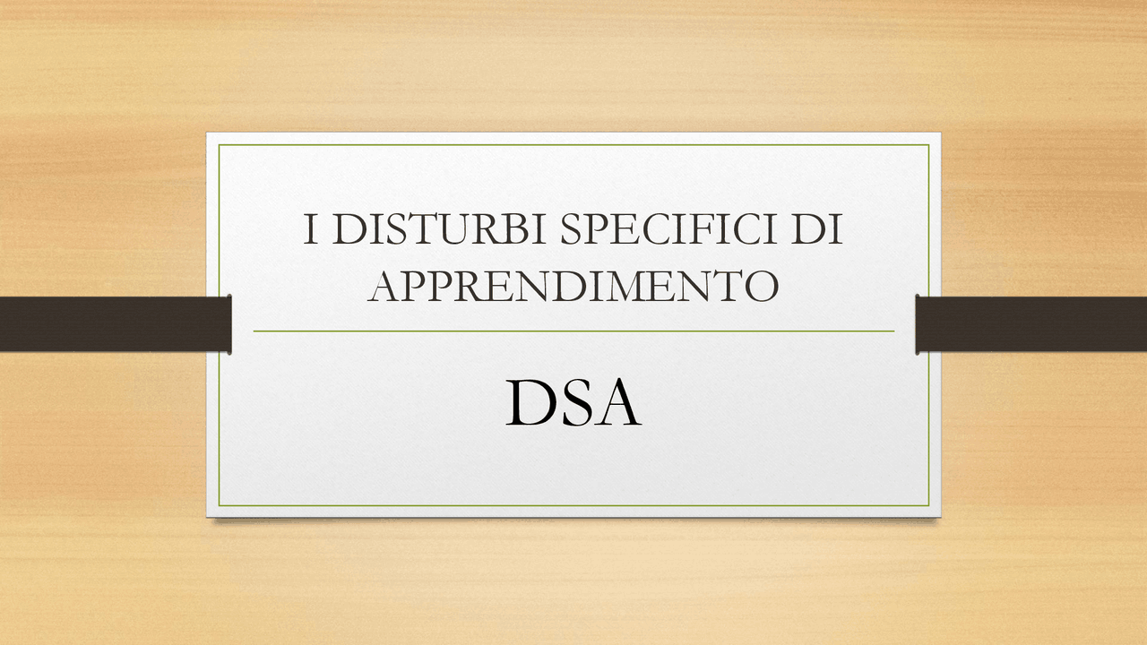 Breve Riassunto Sui Dsa Docsity