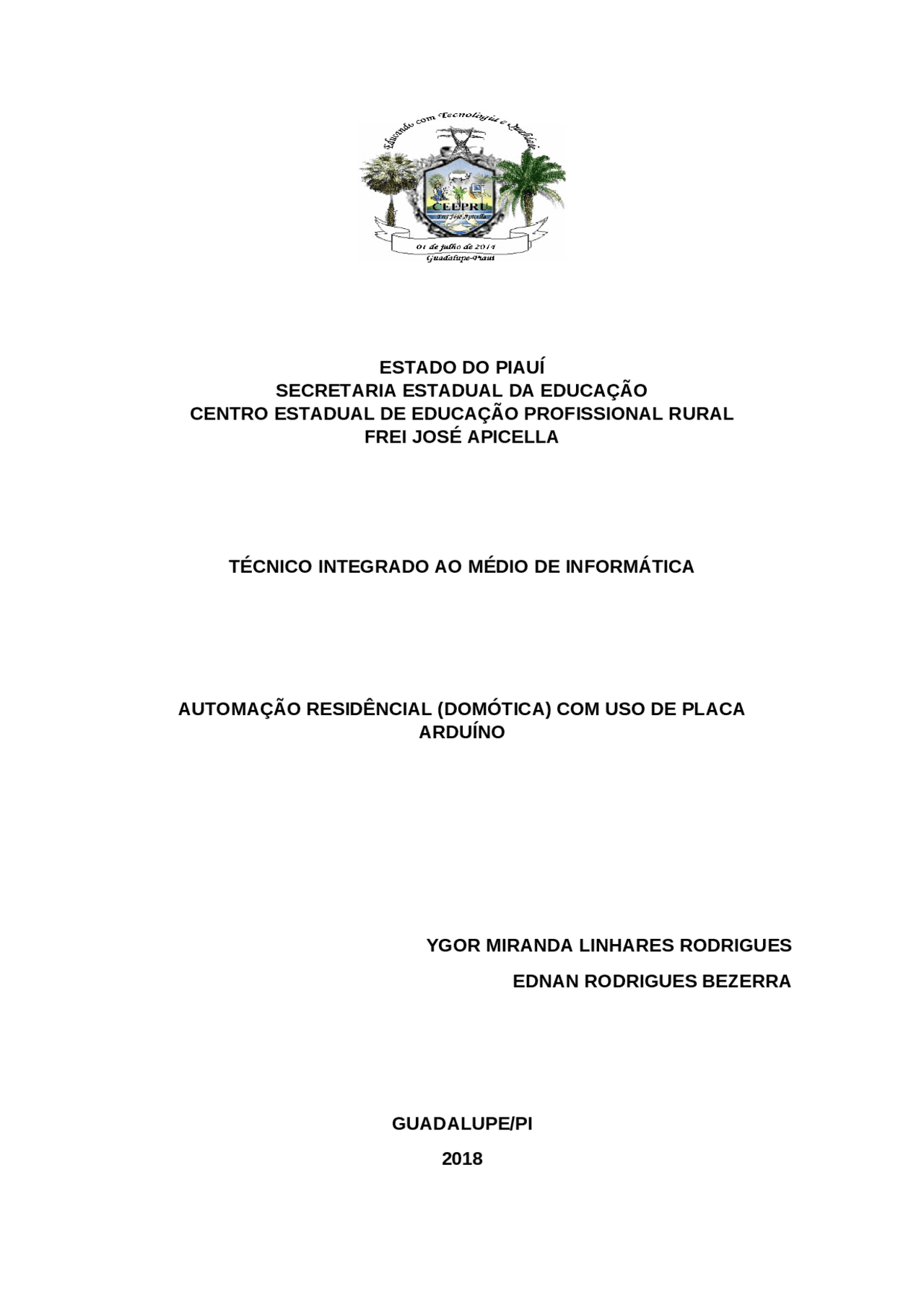 AutomaÇÃo ResidÊncial DomÓtica Com Uso De Placa ArduÍno Docsity