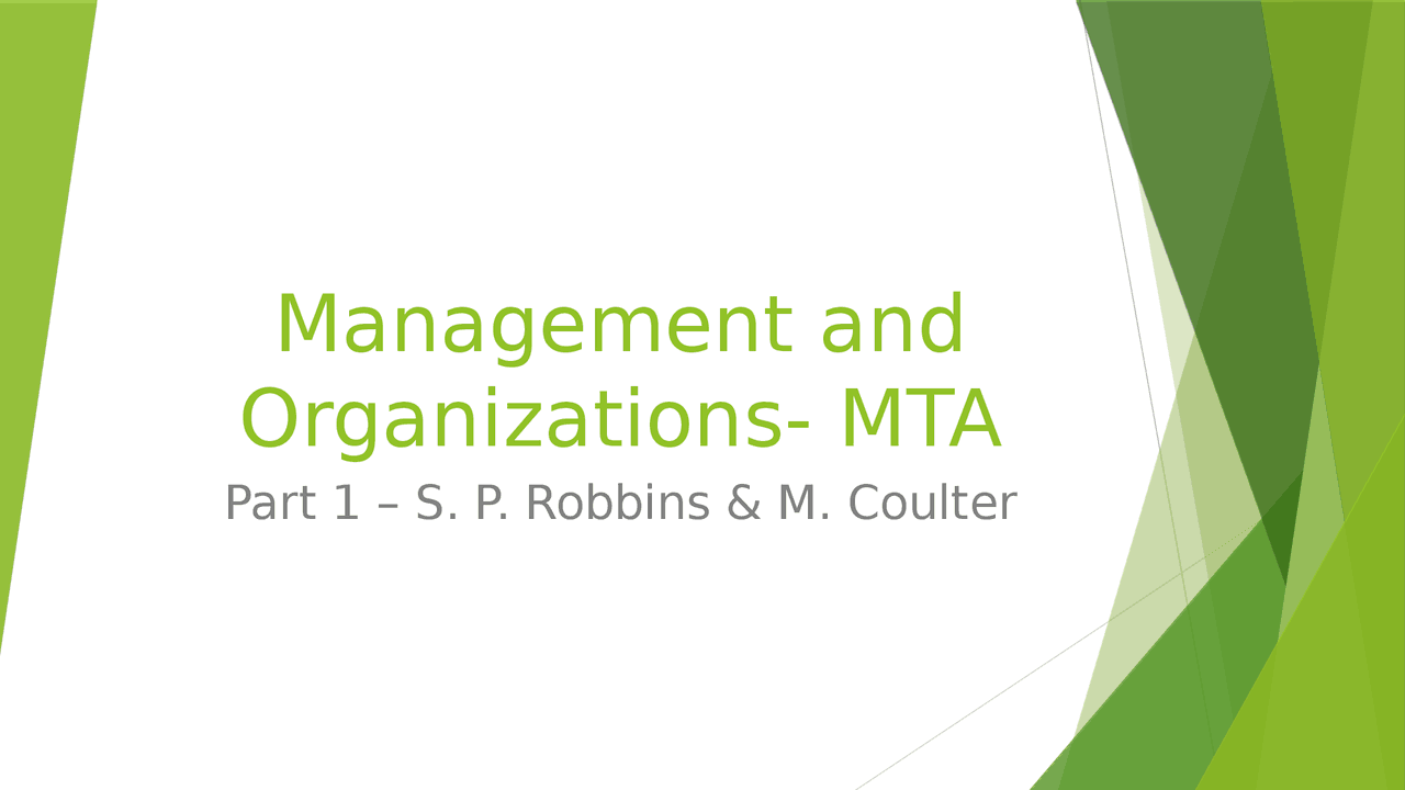 Management Theory And Applications Introduction Docsity