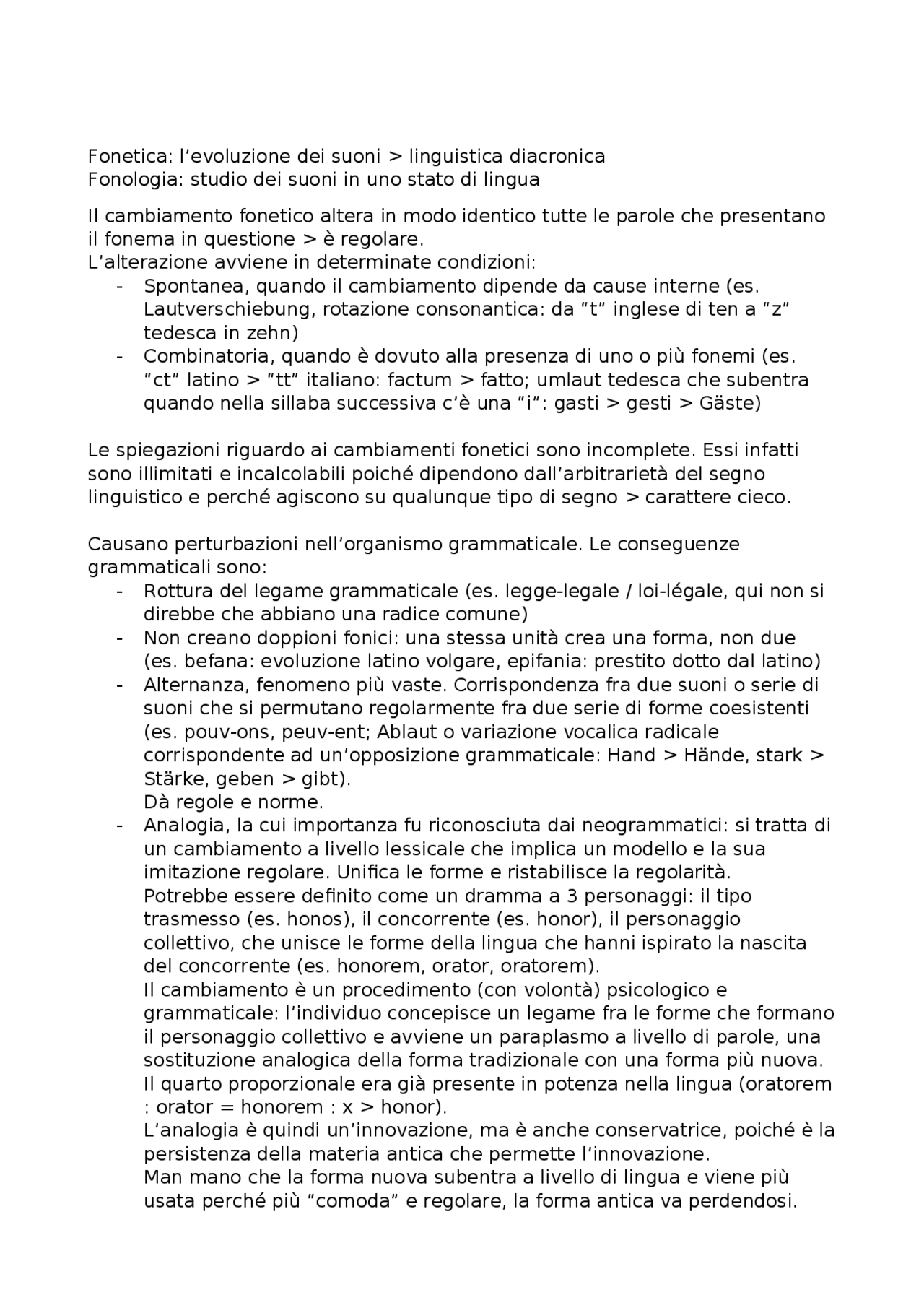 Riassunti Saussure Glottologia Docsity