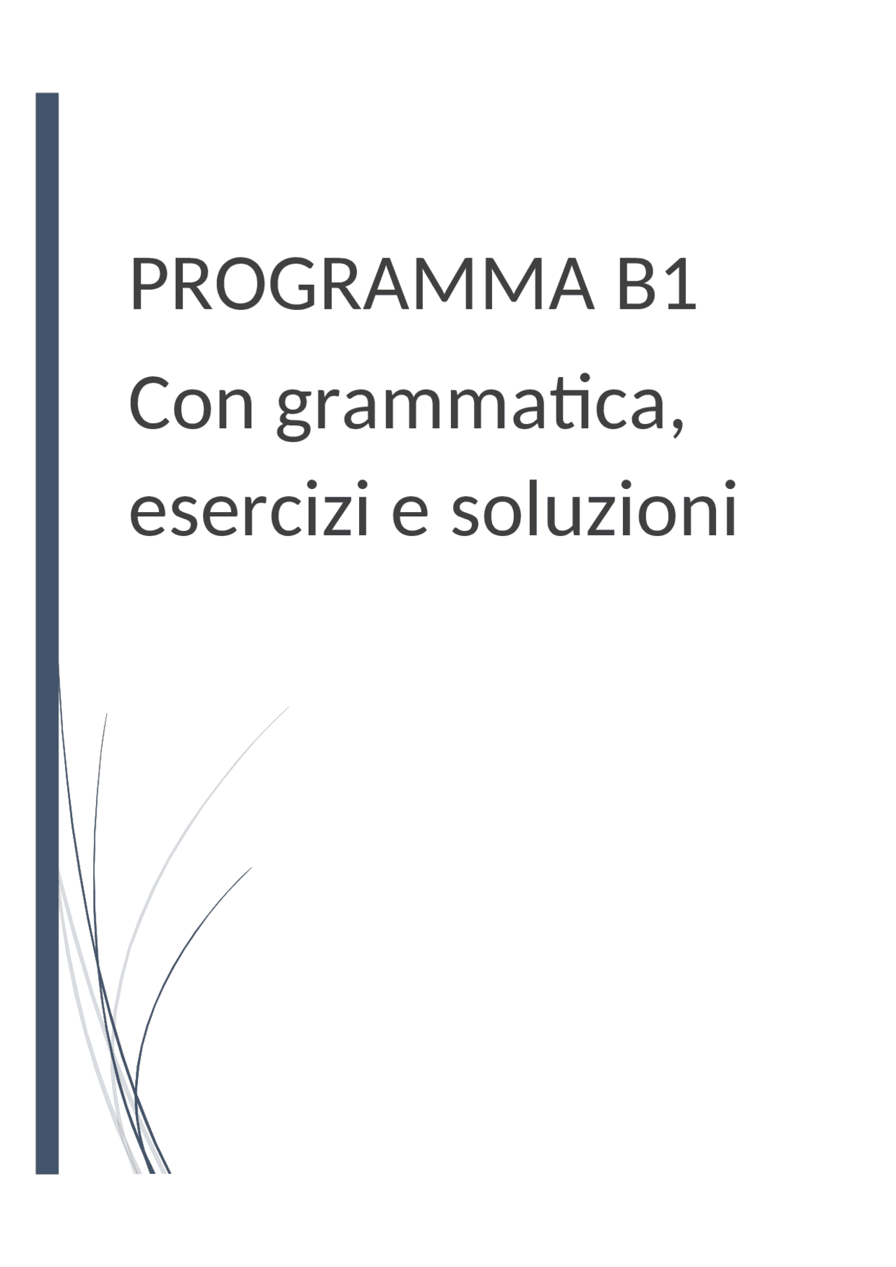 Programma B1 Inglese - Docsity