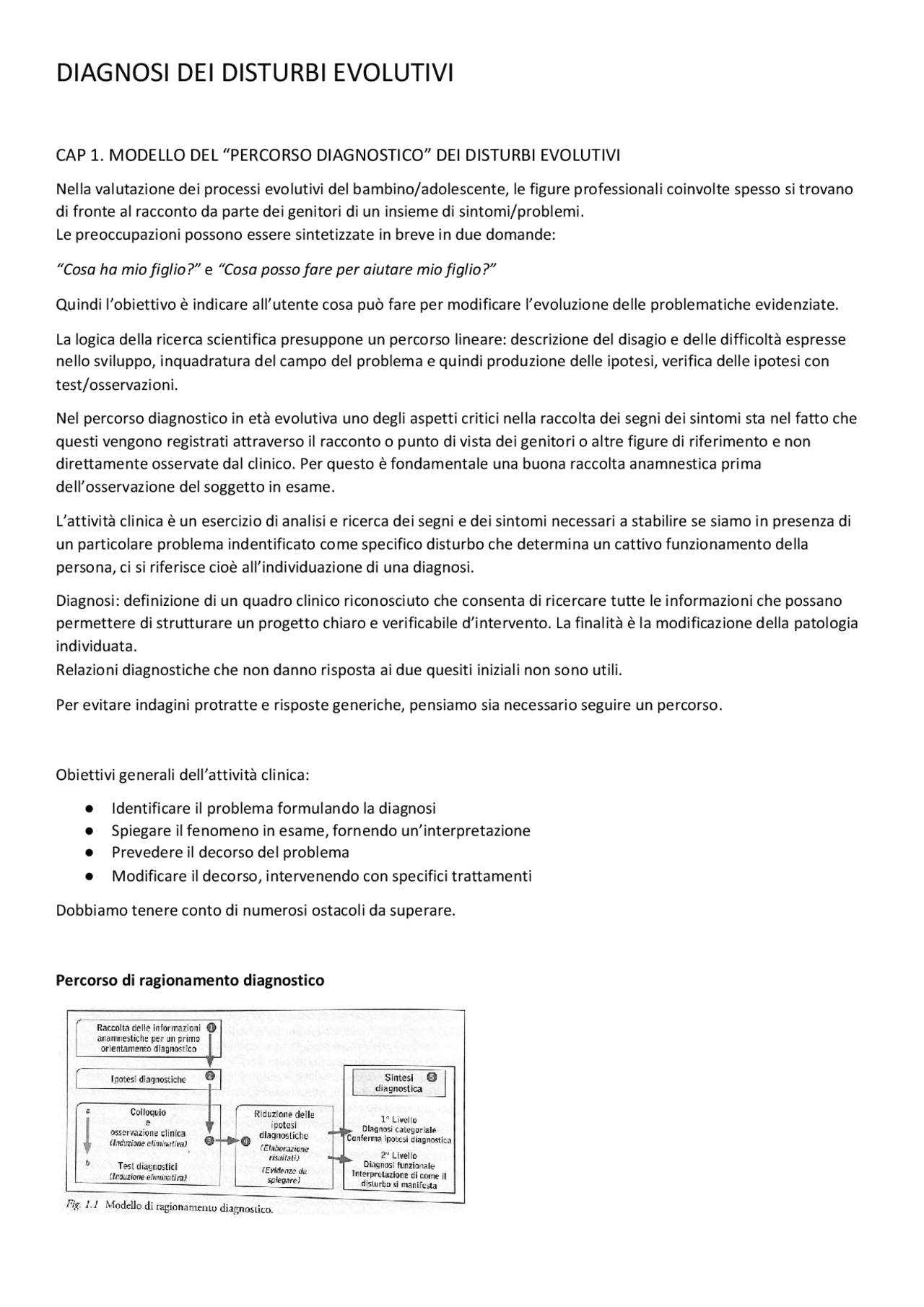 Diagnosi Dei Disturbi Evolutivi Docsity