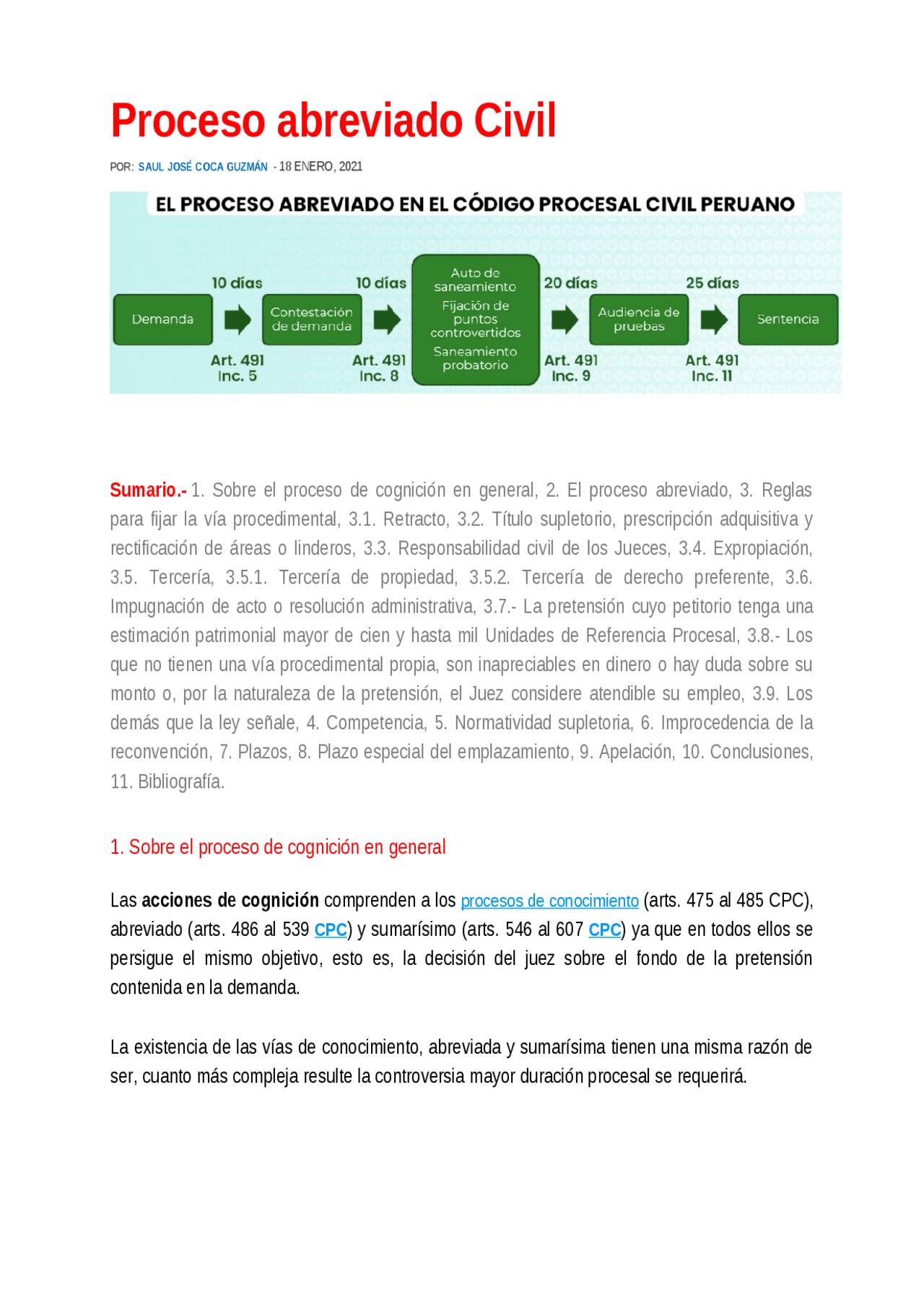 PROCESO CIVIL ABREVIADO - Docsity