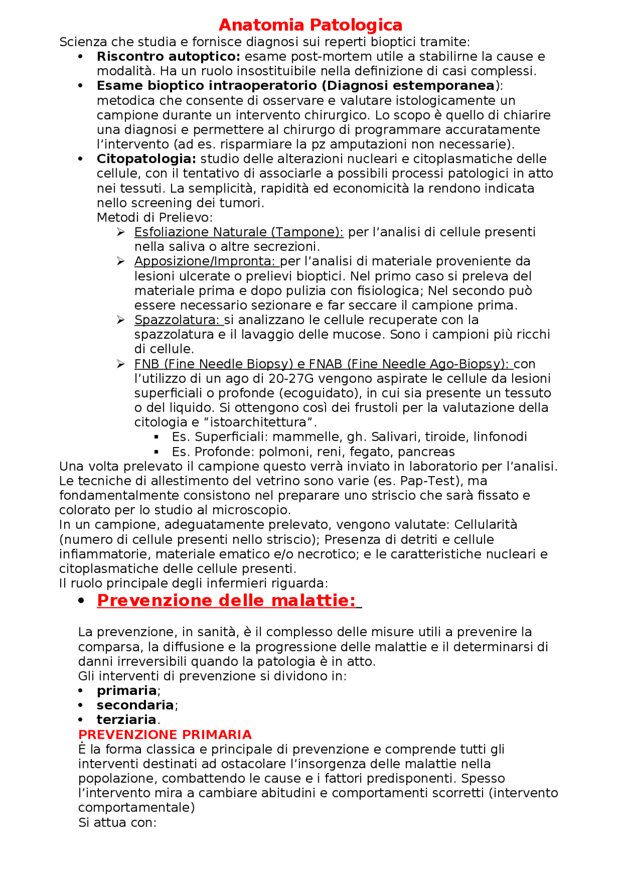 Anatomia Patologia Per Infermieristica Docsity