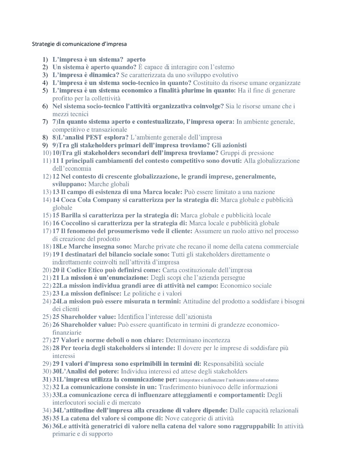 Strategie Di Comunicazione Dimpresa Docsity