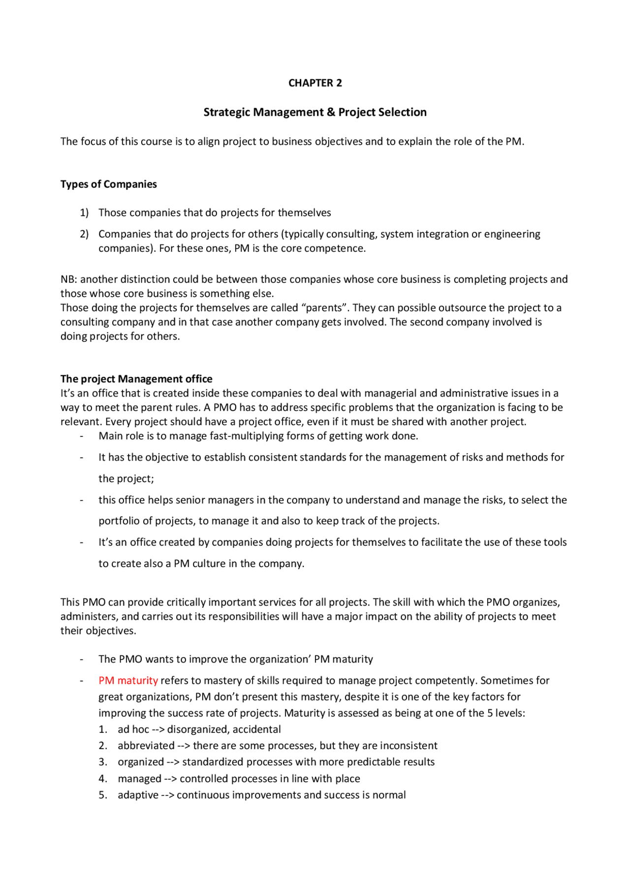 Project Management Part 2 Prof Palomba Docsity