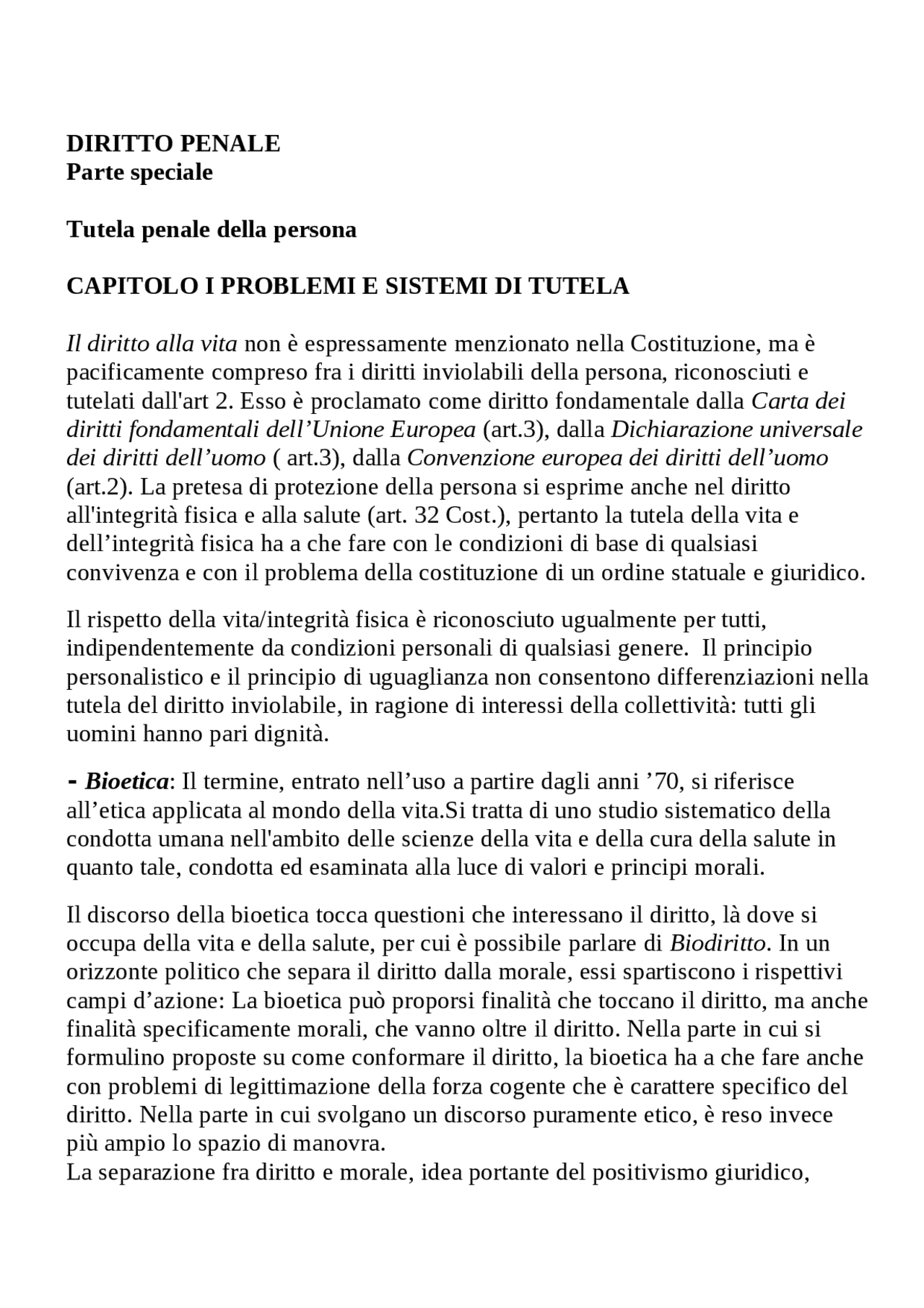 Dispense Diritto Penale Docsity