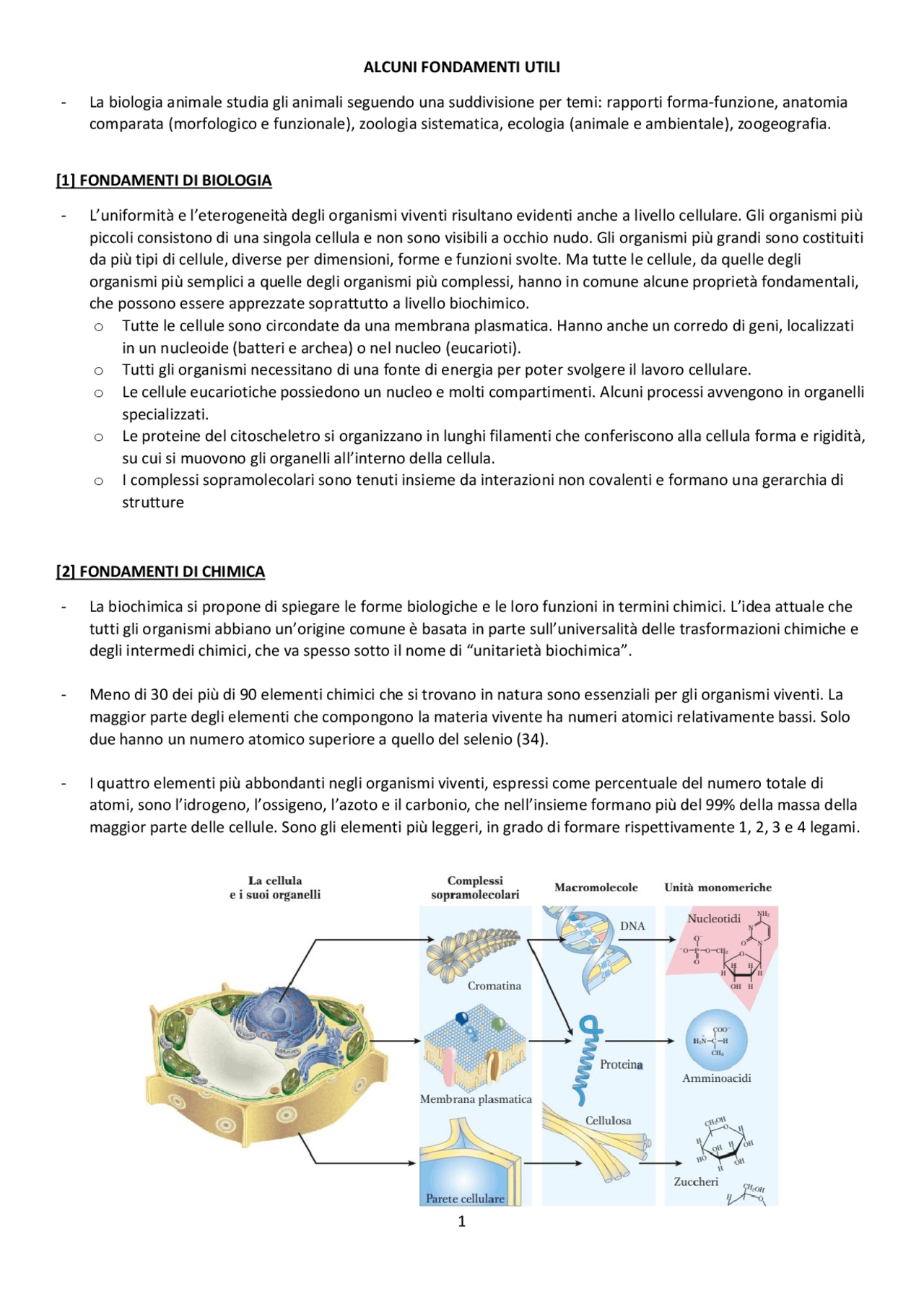Biologia Animale - Scienze e Tecnologie Agrarie - Docsity