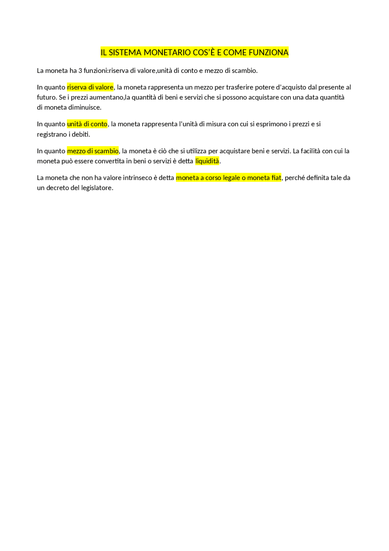 Macroeconomia Introduzione Docsity