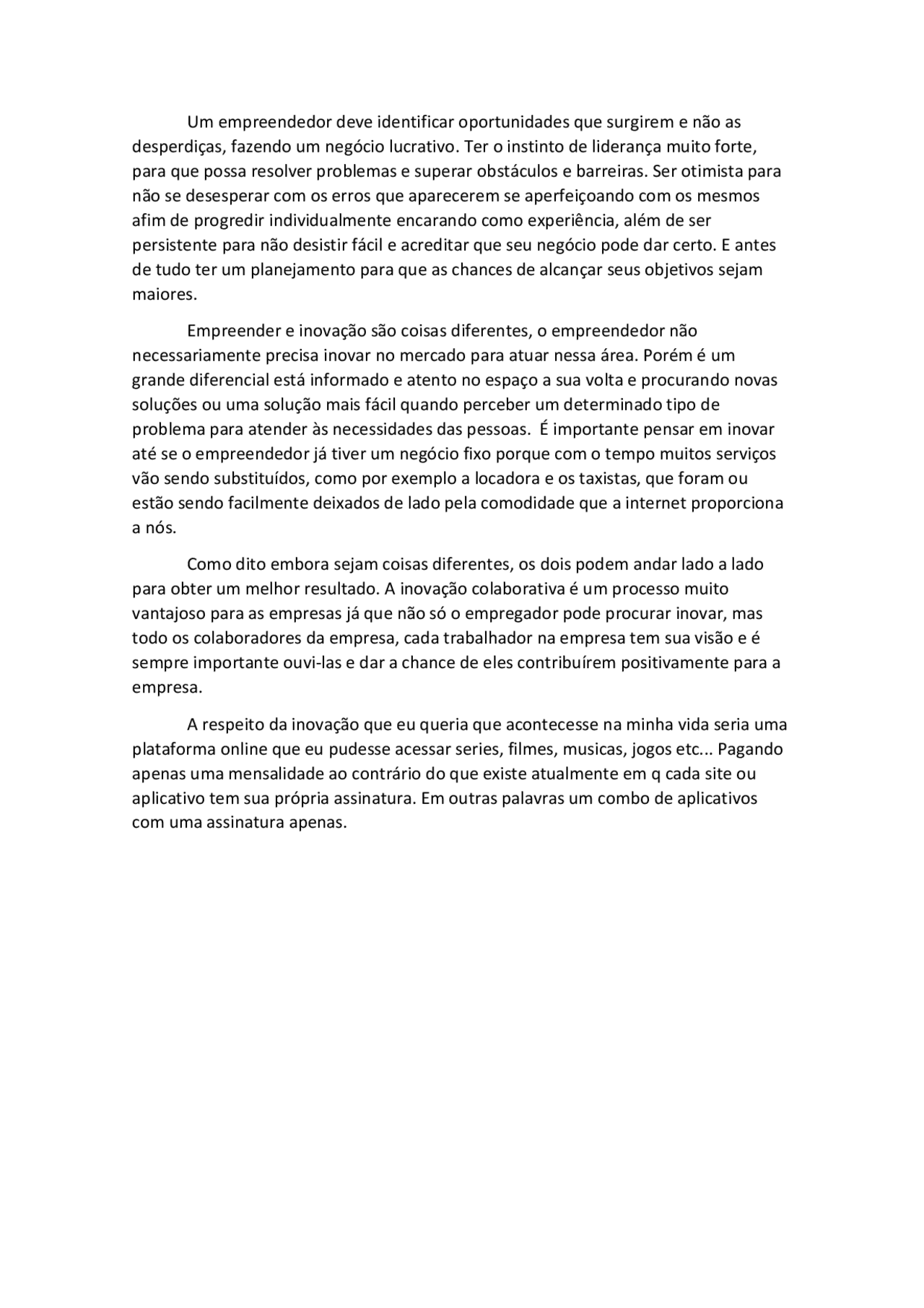 Empreendedorismo E Inovação Docsity