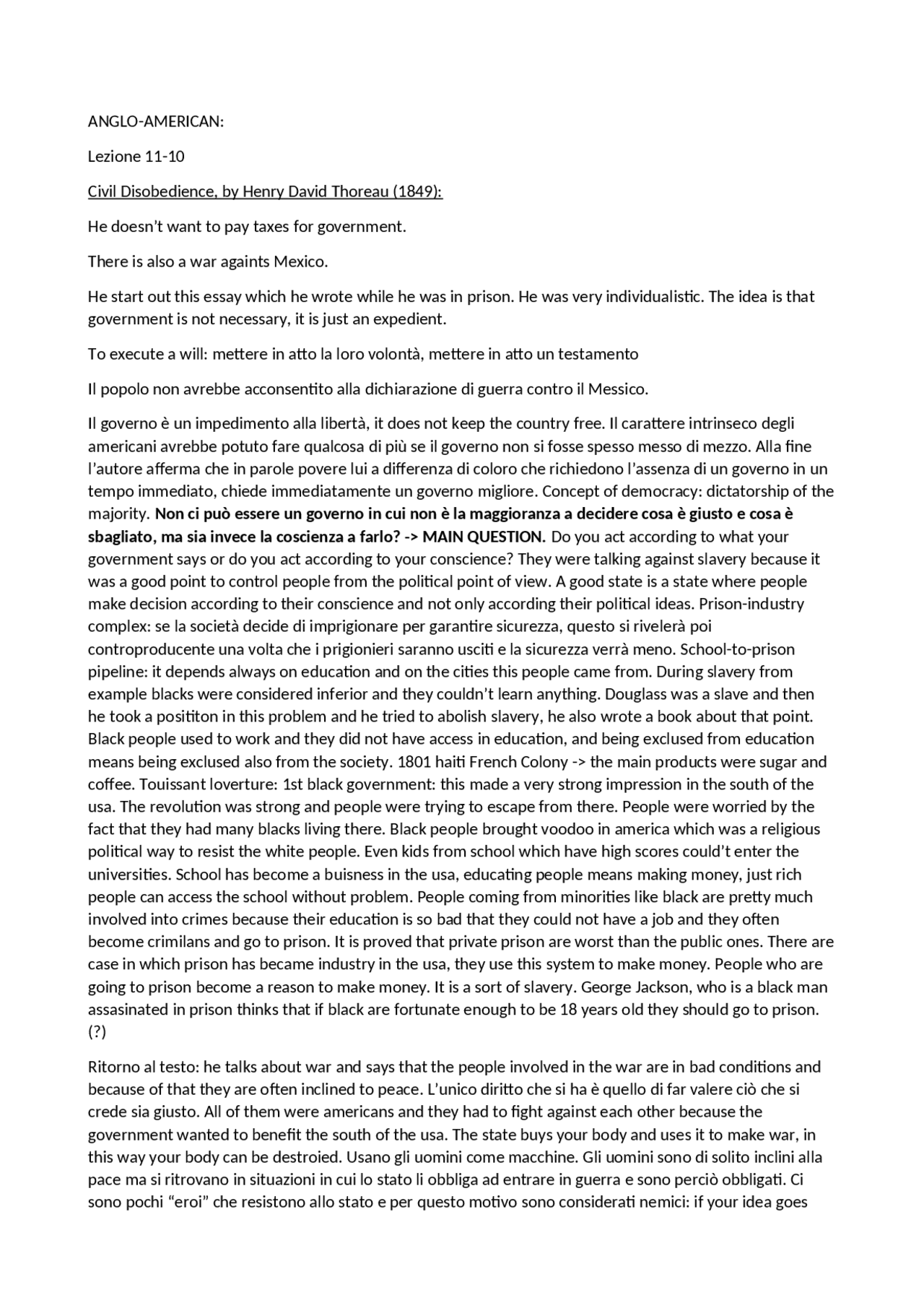 Anglo American Letteratura Docsity