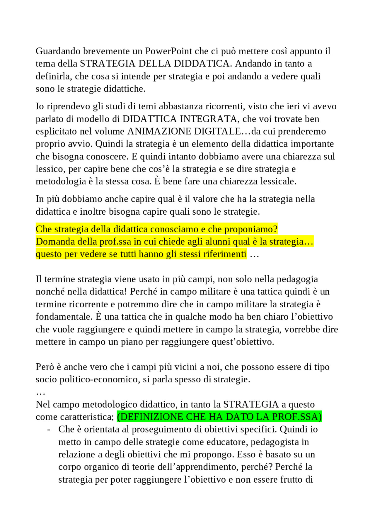 Strategie Di Didattica Docsity