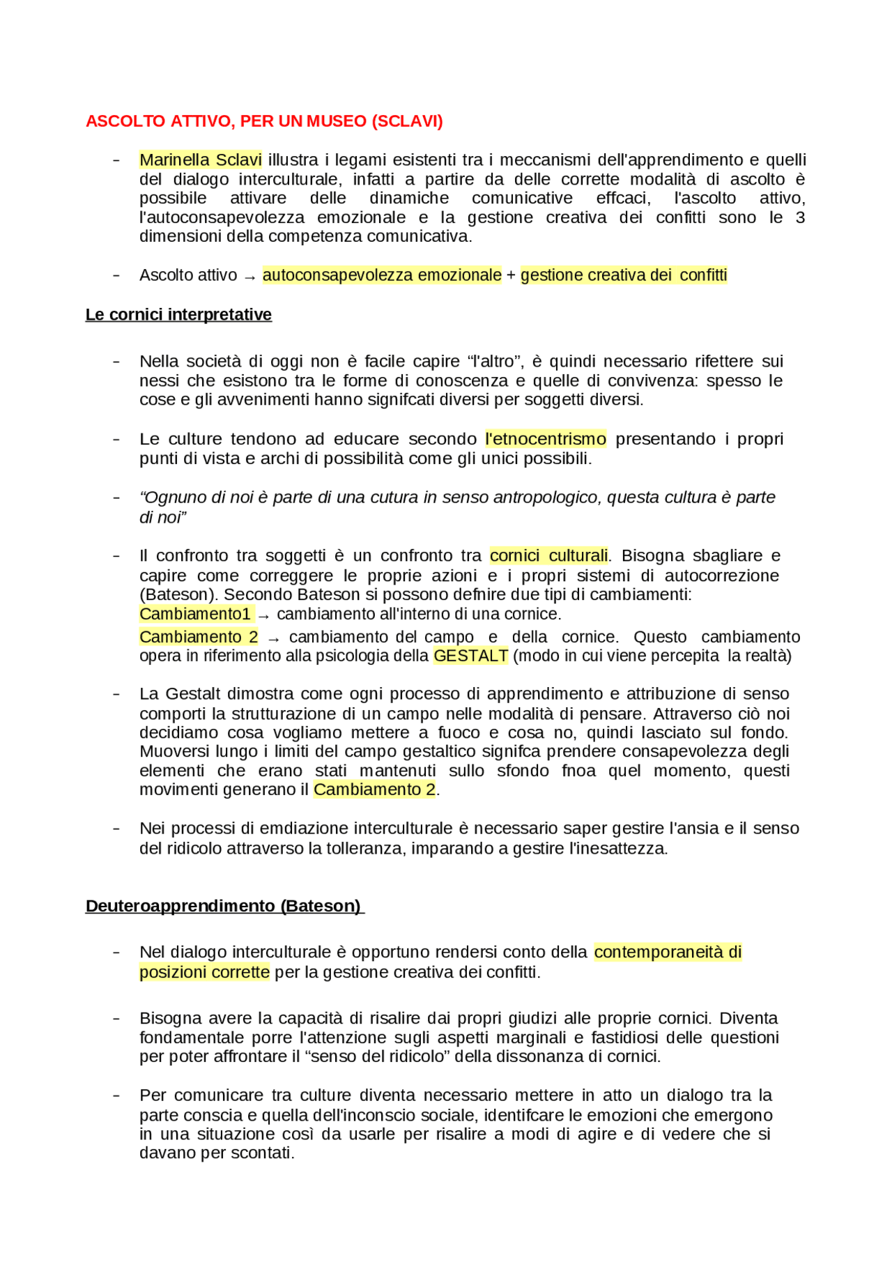 Ascolto Attivo Progettazione Appunti Di Pedagogia Docsity