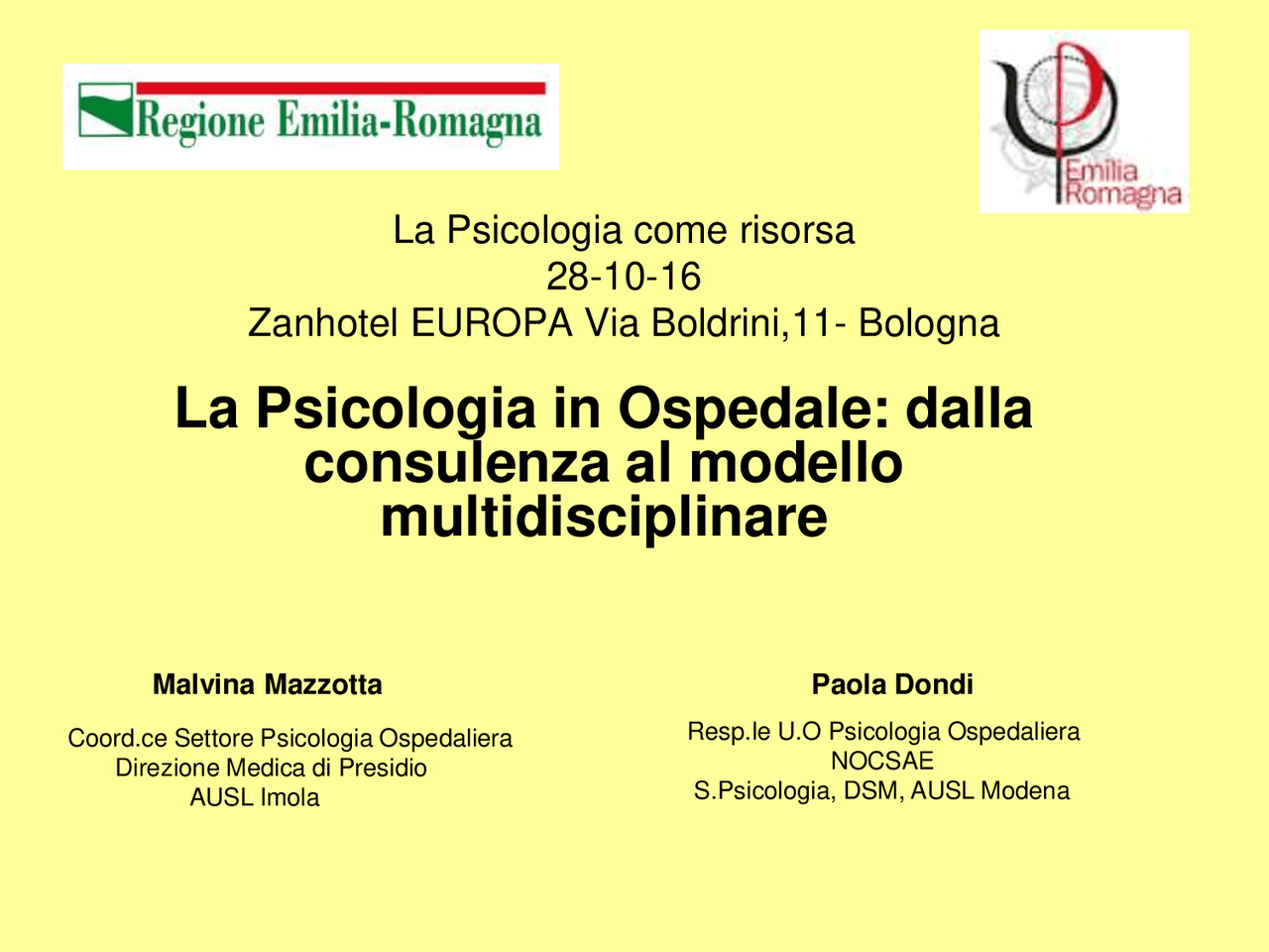 La Psicologia In Ospedale Docsity