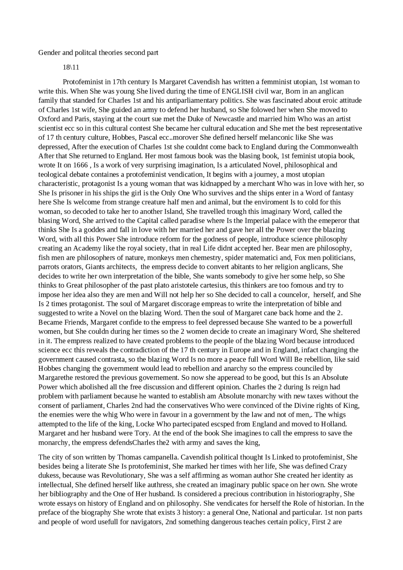 Gender And Political Theories Parte 2 Docsity
