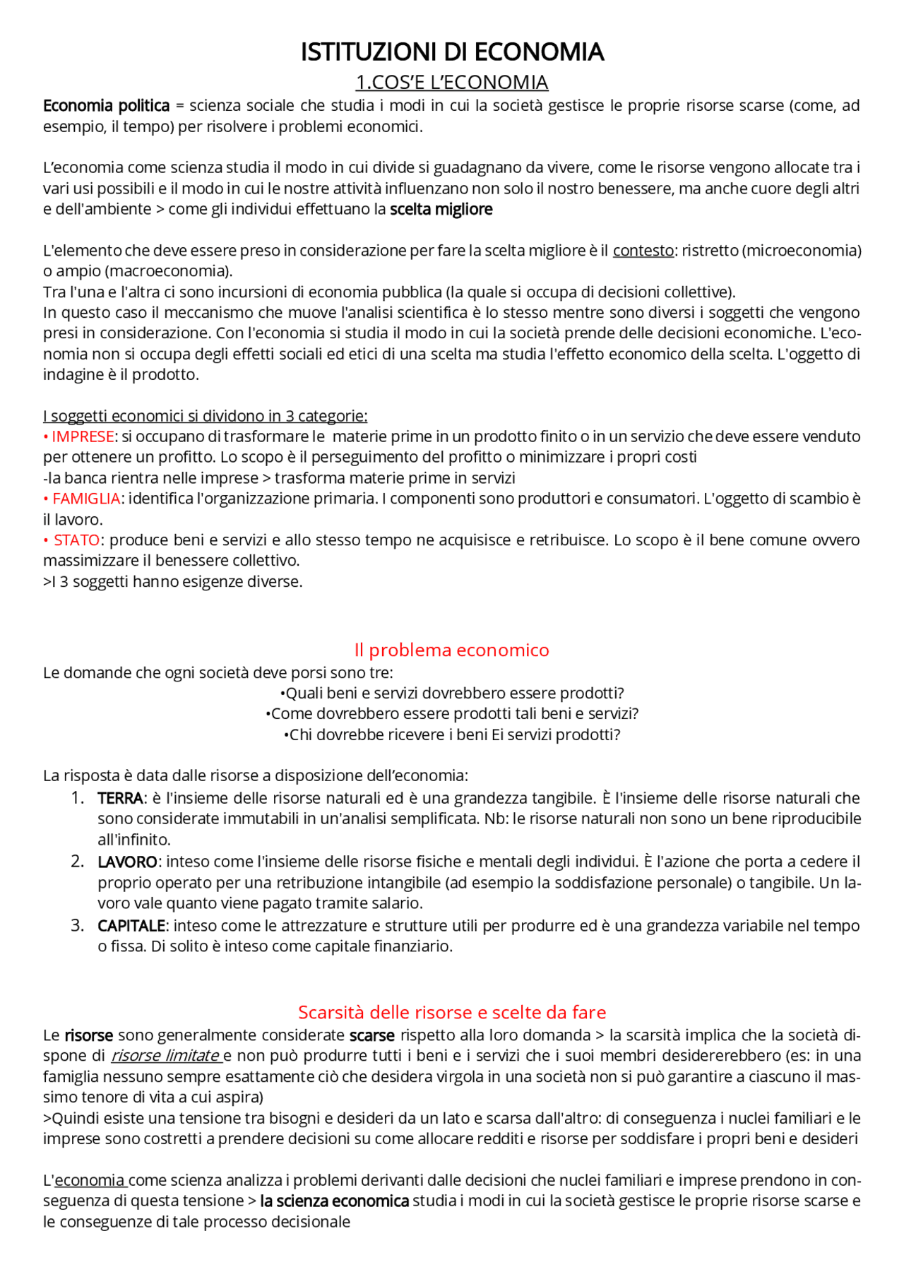 Appunti Di Microeconomia Docsity