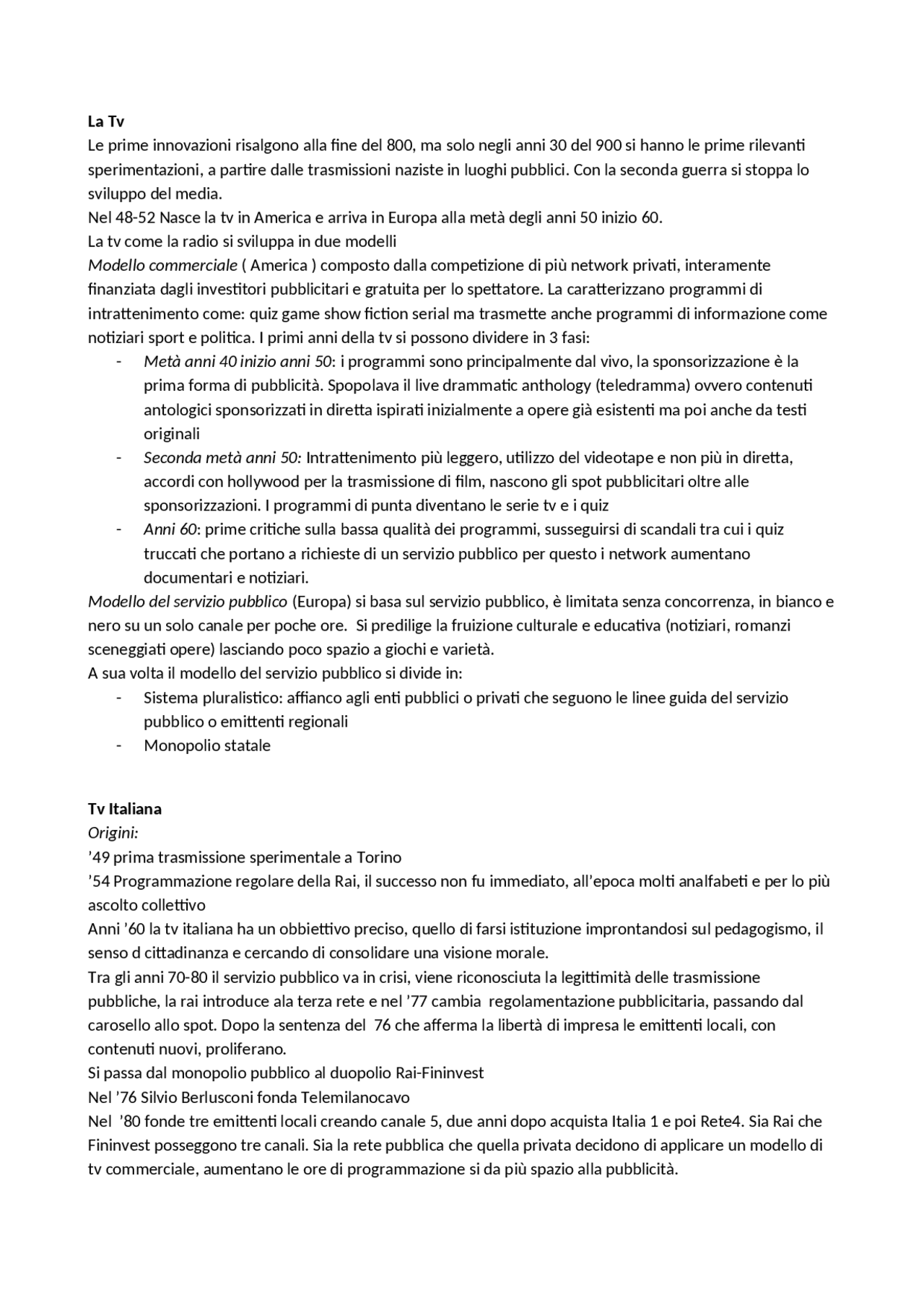 Storia Della Comunicazione Docsity