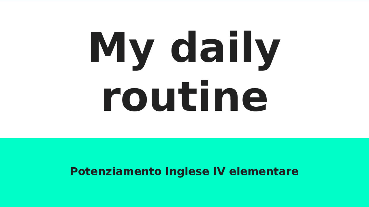 My daily routine semplice - Docsity