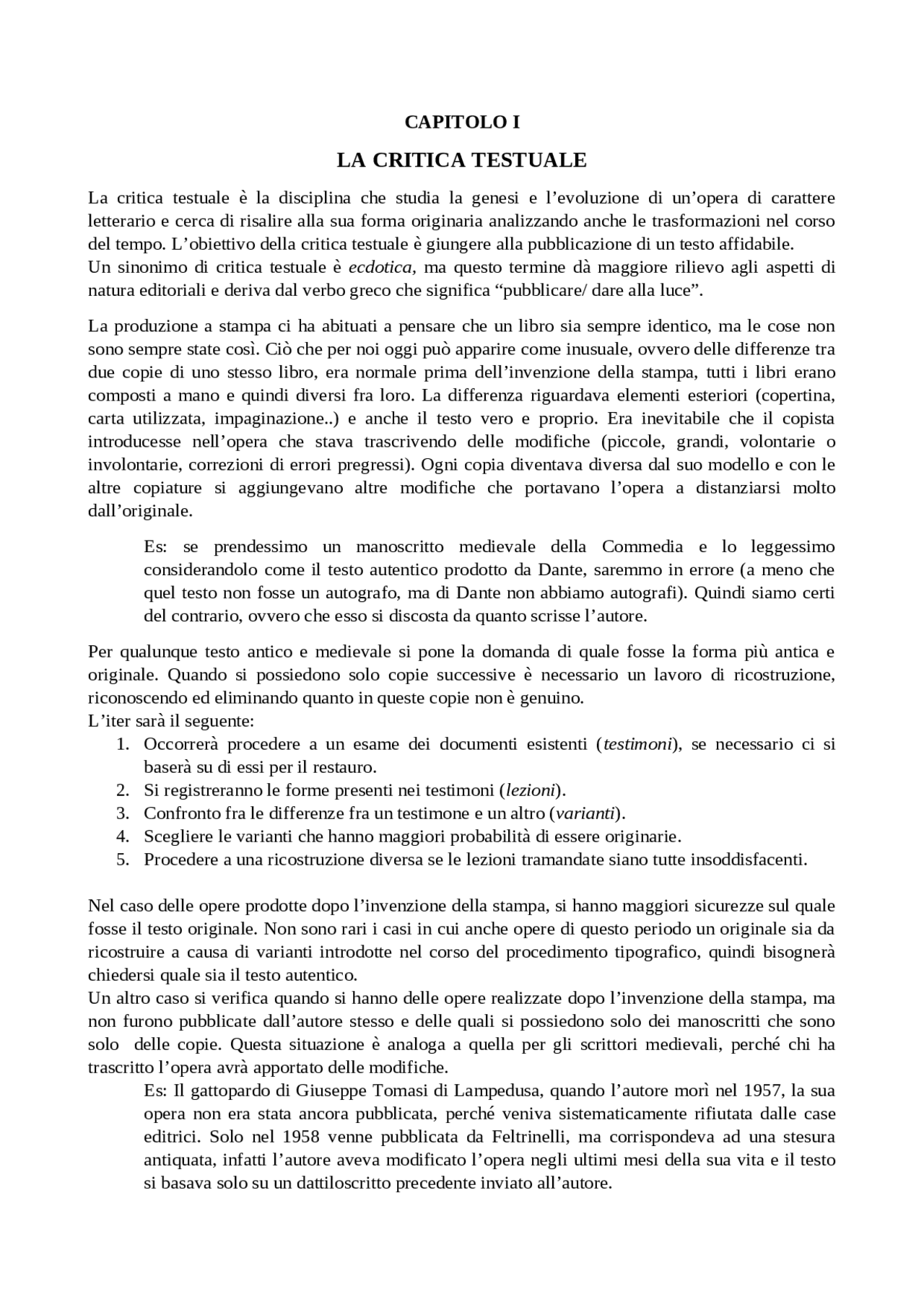 P Chiesa Elementi Di Critica Testuale Docsity