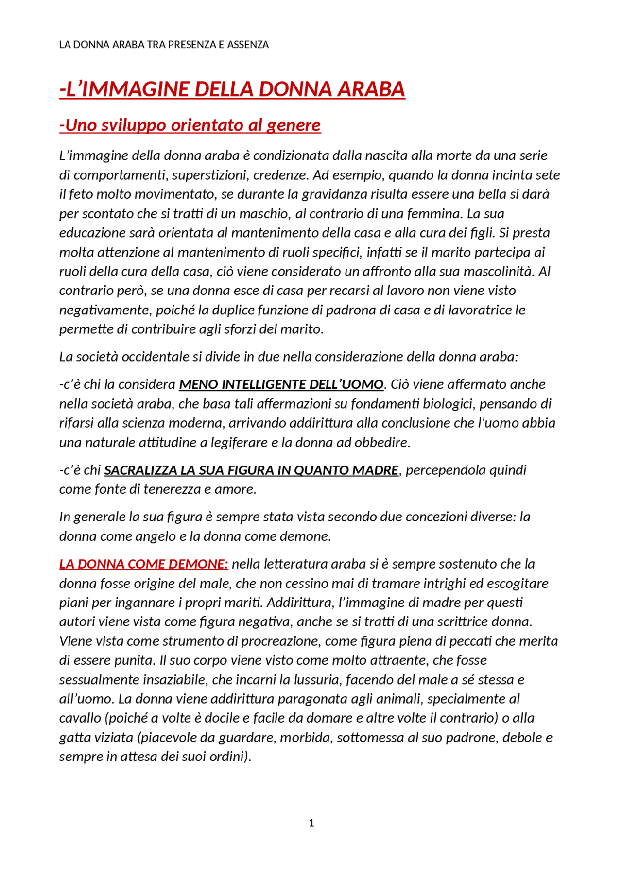 Riassunto Del Libro Cultura Di Genere Docsity