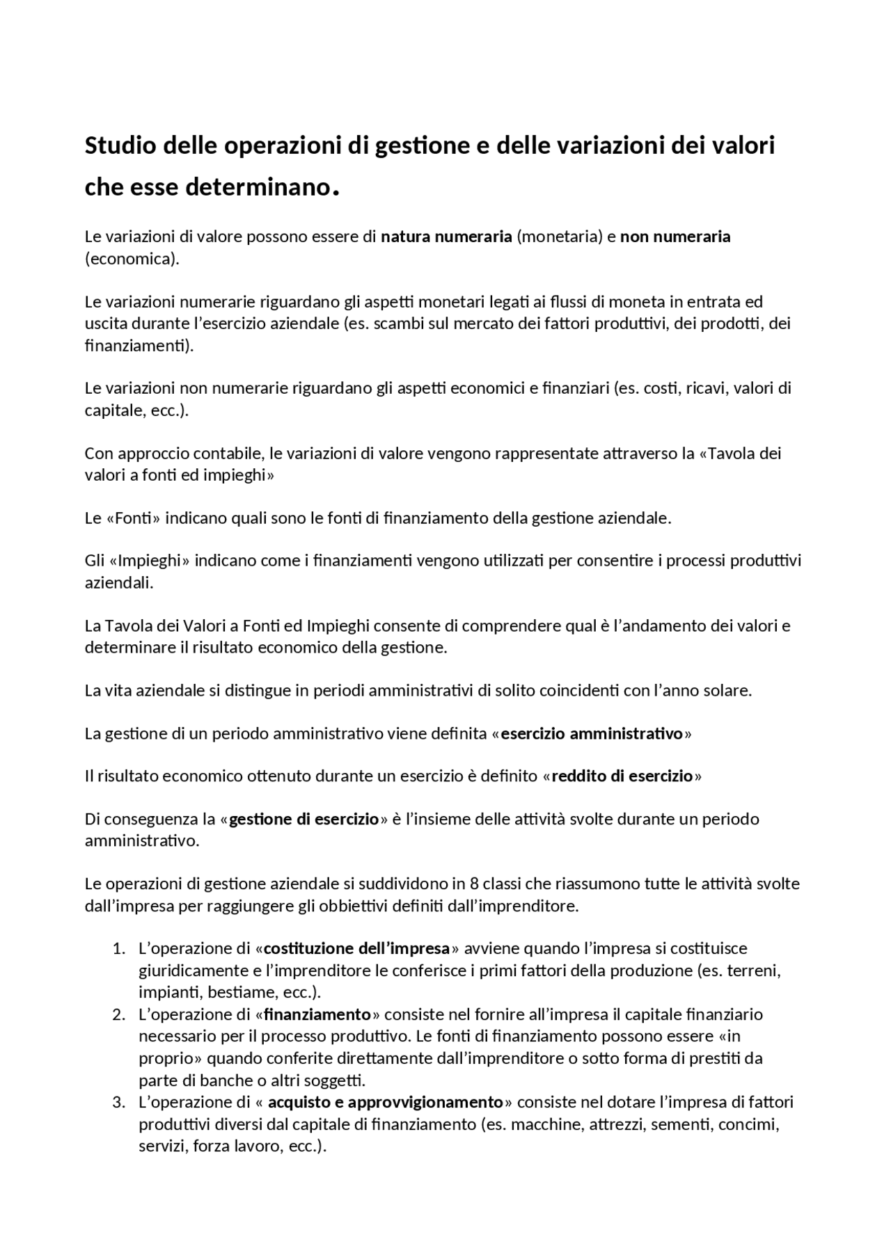 Gestione Impresa E Marketing Docsity