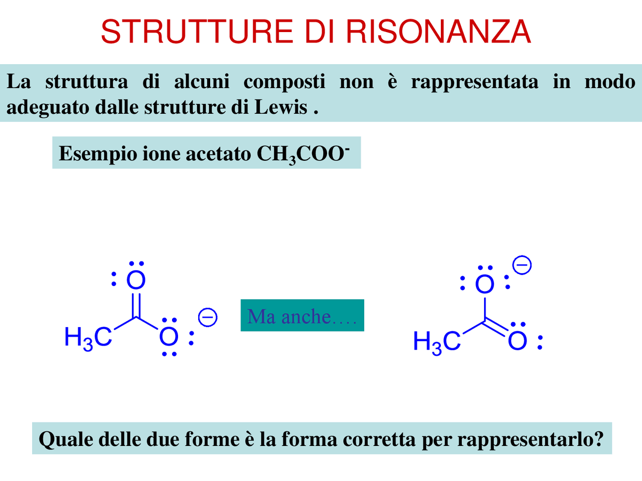 Chimica organica:risonanza - Docsity