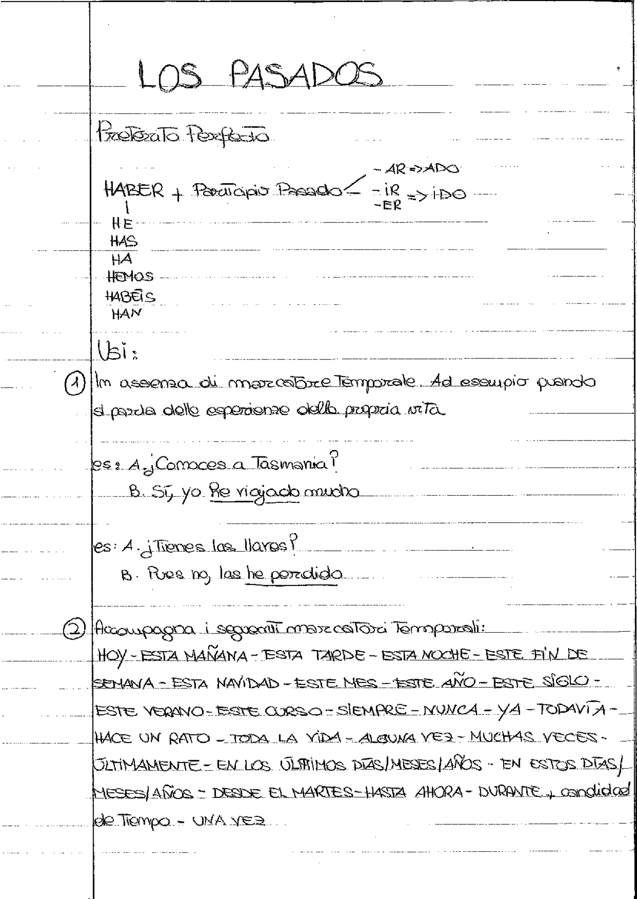 Verbi e regole grammaticali spagnolo - Docsity