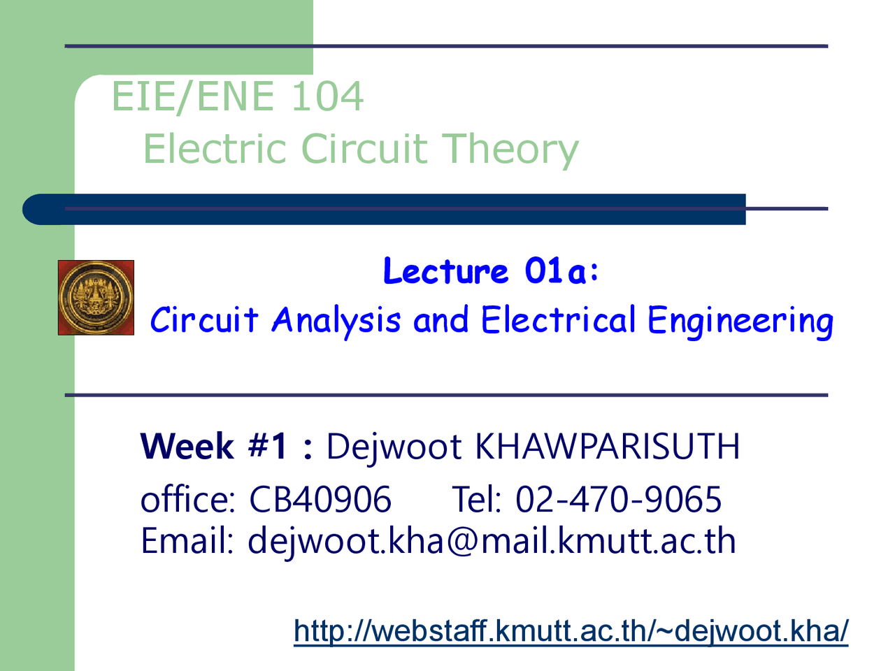 Circuit Lec1about Basic Theory Docsity