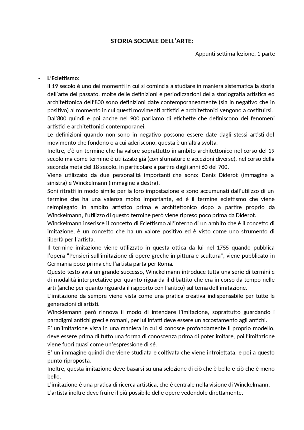Appunti storia sociale dell'arte, settima lezione 1 parte - Docsity