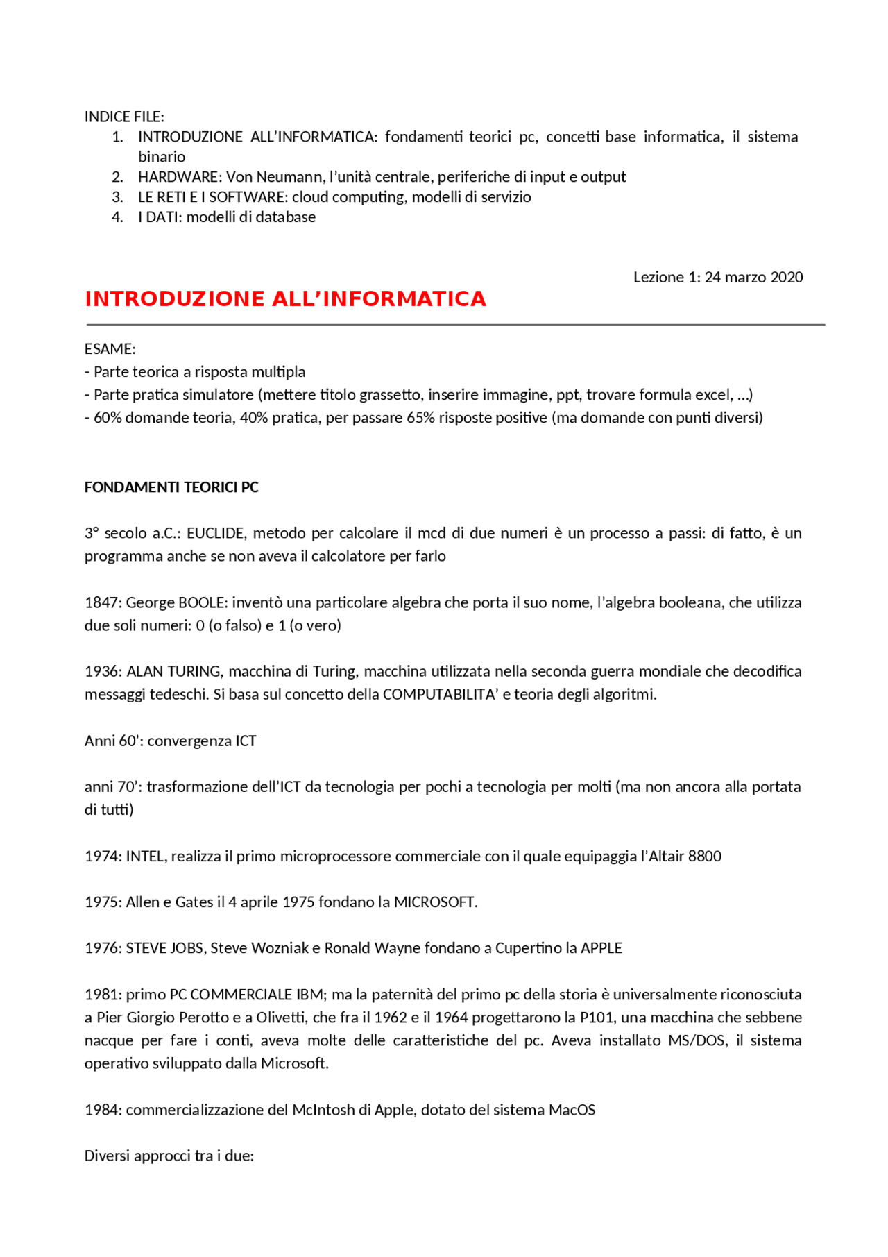 Ict E Società Dellinformazione Sintesi Docsity