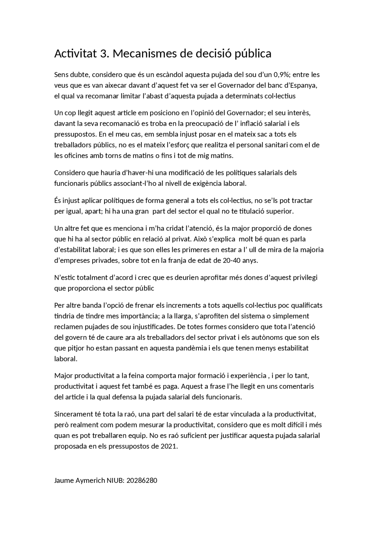 Activitat 3 Entorn Economic Espanyol Docsity