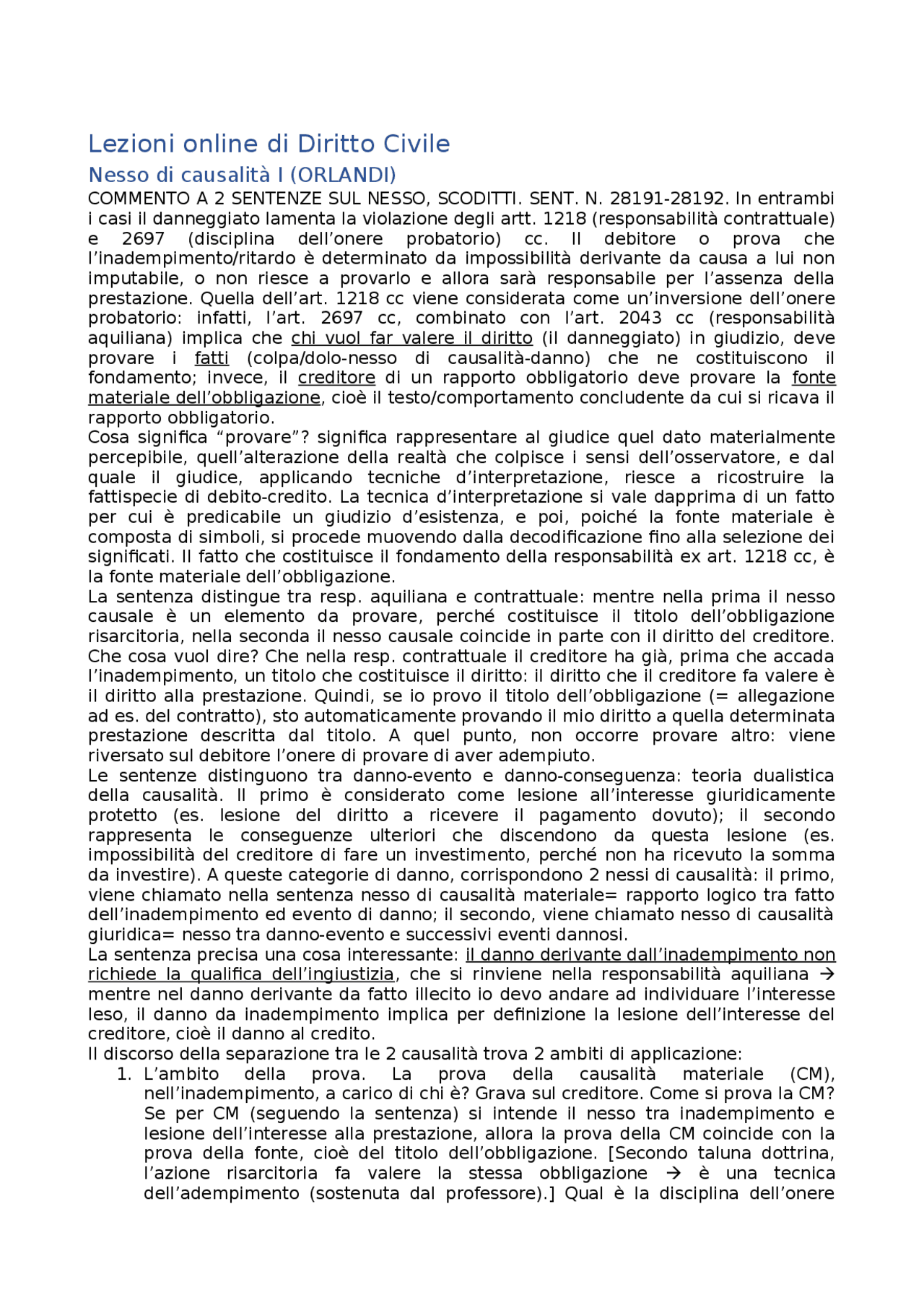 Diritto Civile Ii Parte Docsity