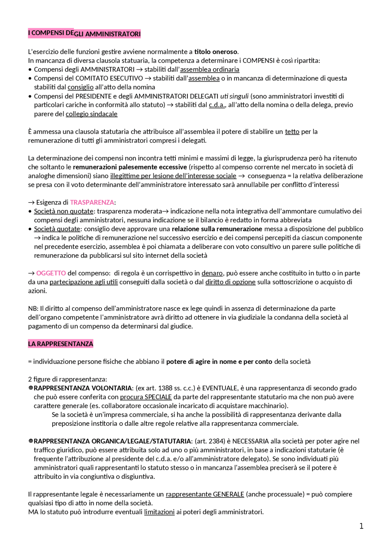 Riassunto Di Alcuni Capitoli Diritto Commerciale Cian Docsity