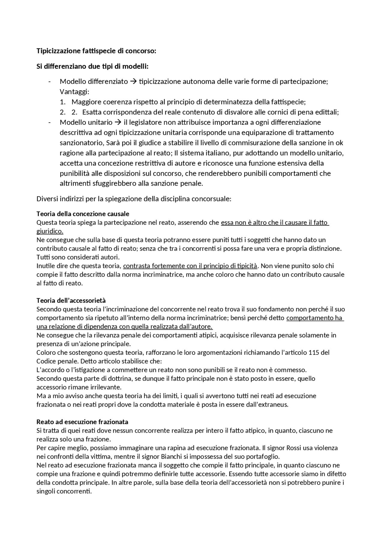 Concorso Di Persone Basato Sul Commentario Di G Grasso Docsity