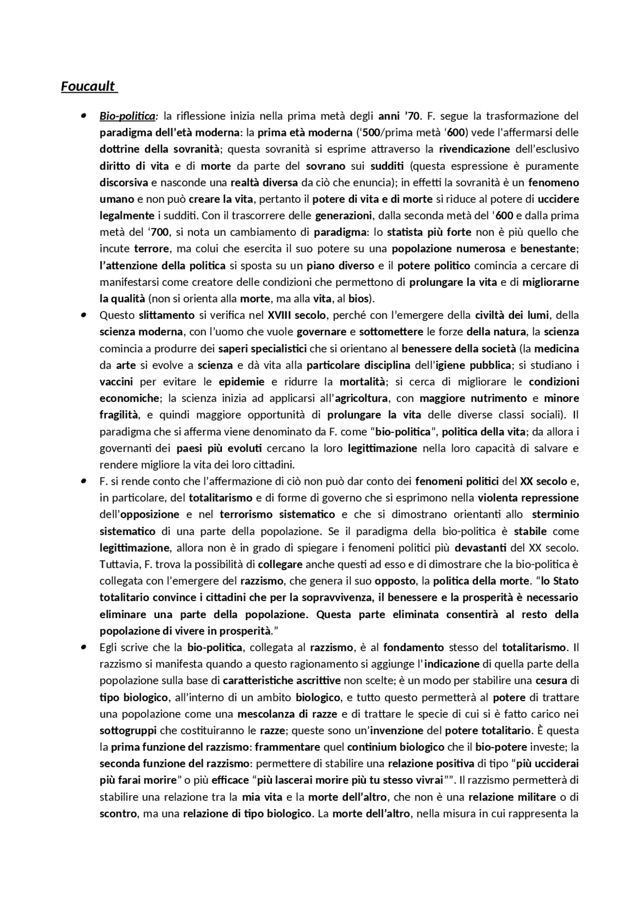 Foucault Riassunto Dottrine Docsity