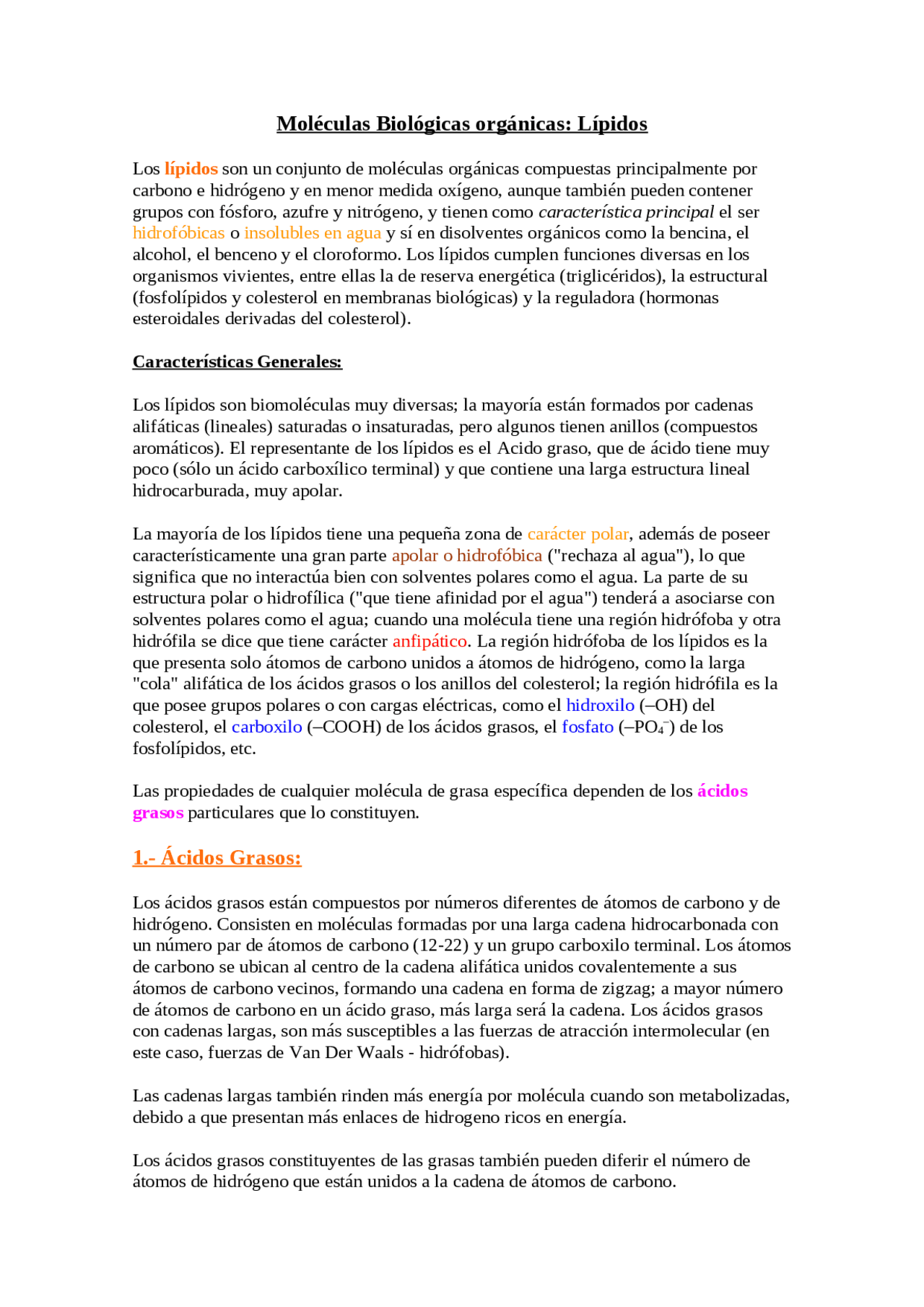 Apuntes De Histología Lípidos Apuntes De Histología Docsity
