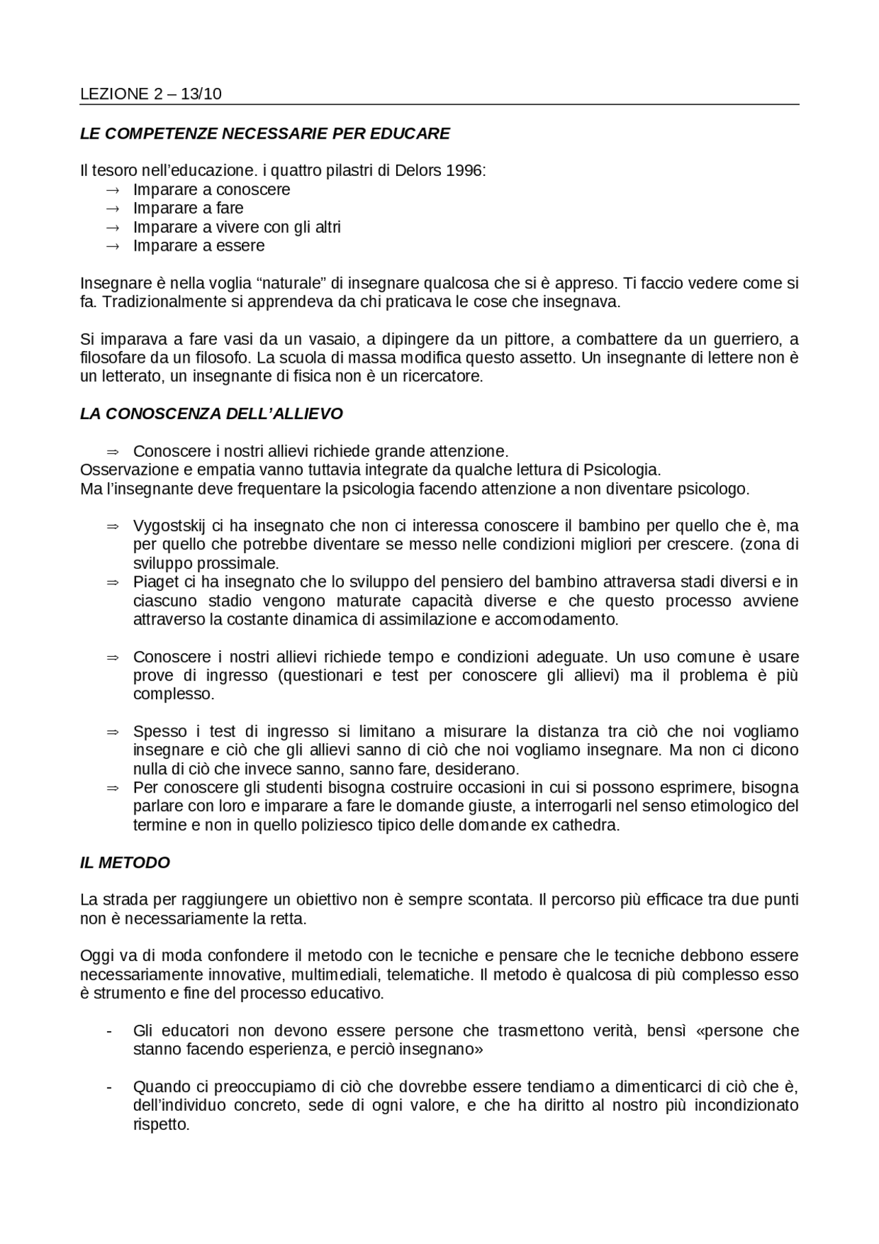Riassunto Pedagogia Sperimentale Docsity