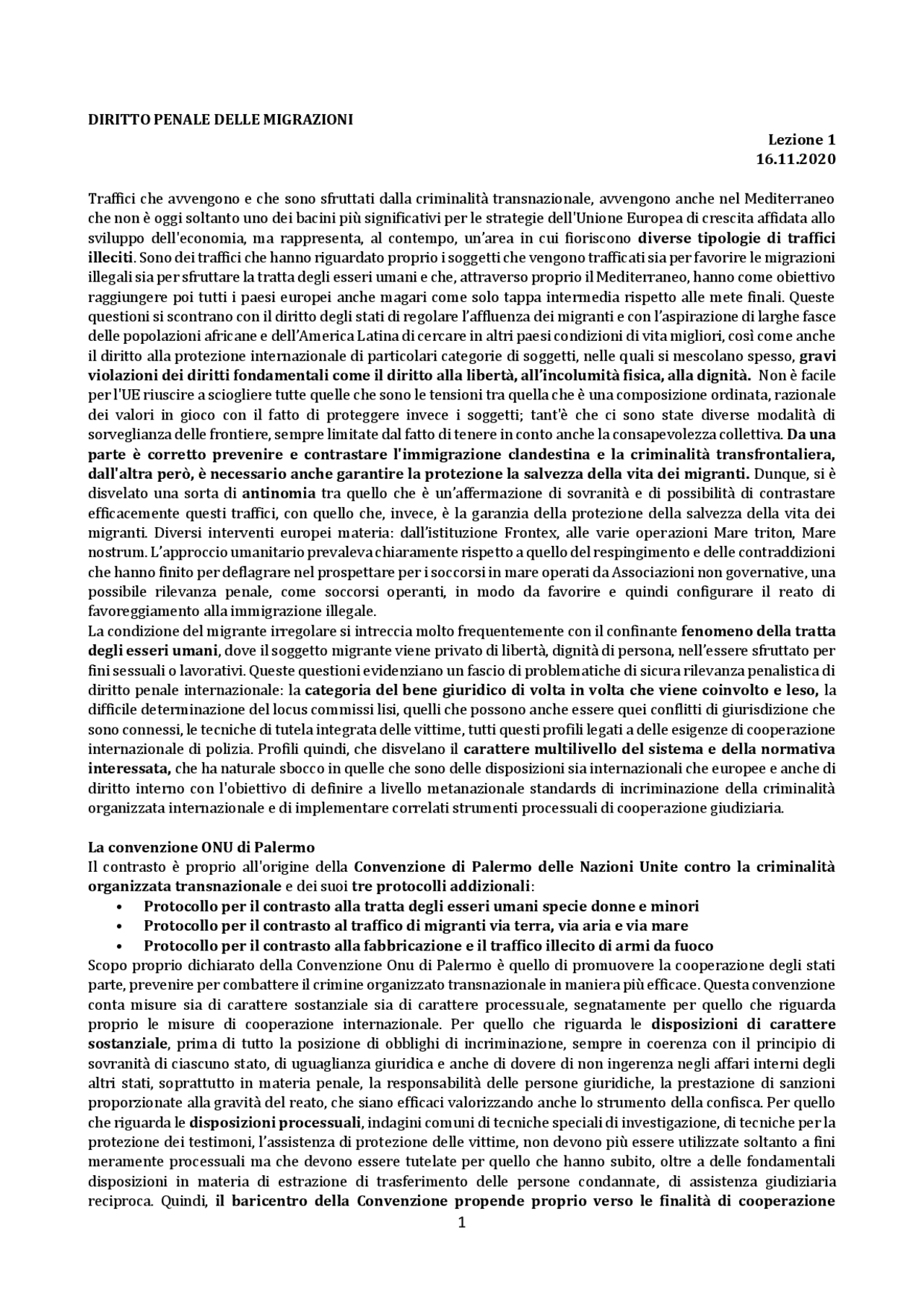 Appunti Lezioni Di Diritto Penale Internazionale Delle Migrazioni Docsity