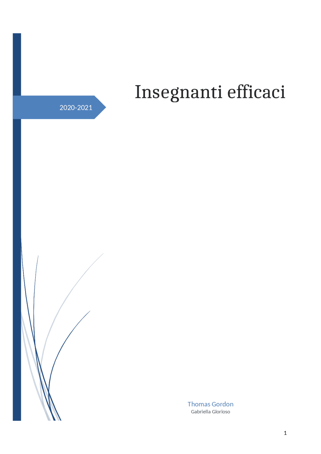 Insegnanti Efficaci Sintesi Del Corso Di Psicologia Generale Docsity