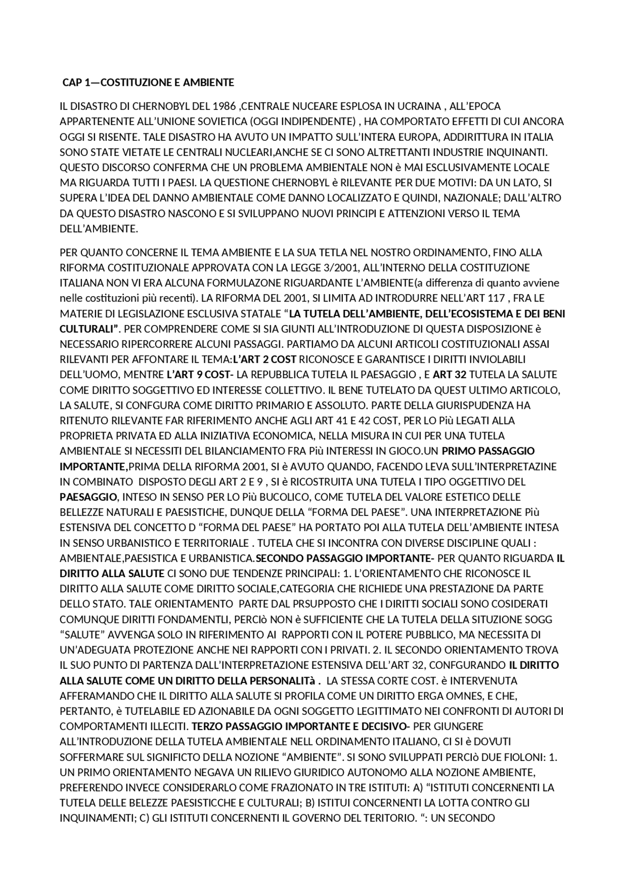 Diritto Ambientale Caravita Docsity