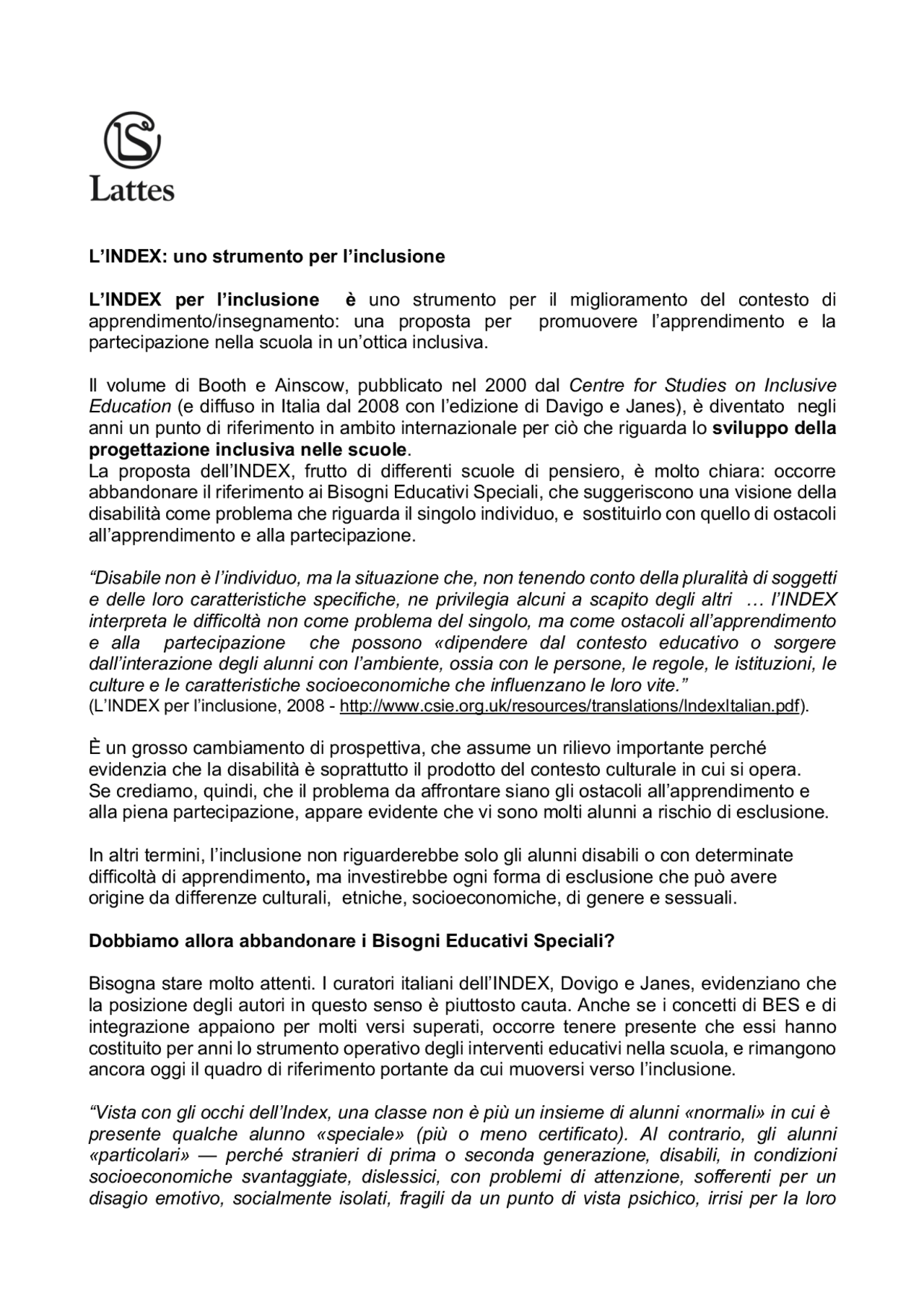 Strumenti Per Inclusione Docsity