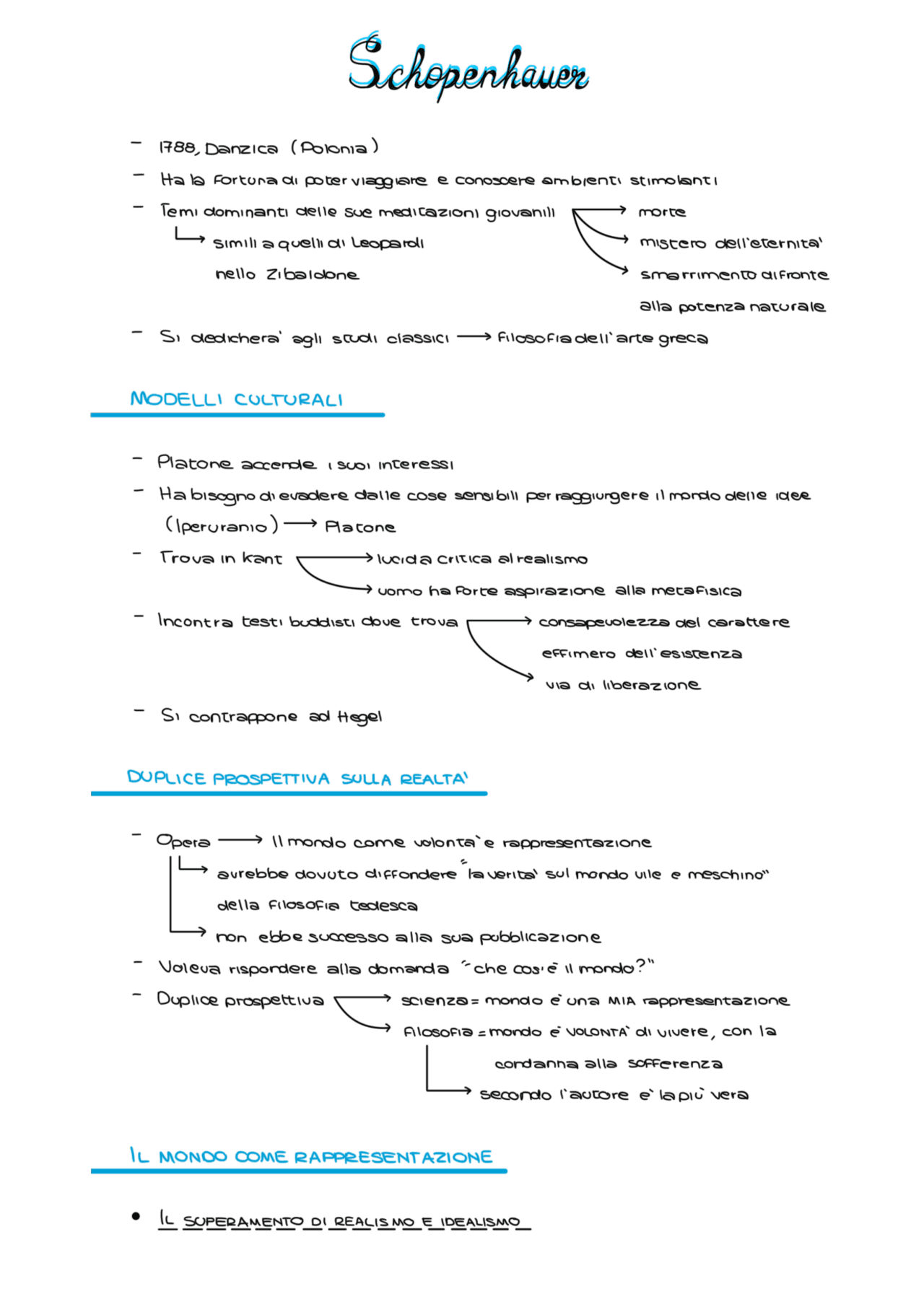 Arthur Schopenhauer Docsity