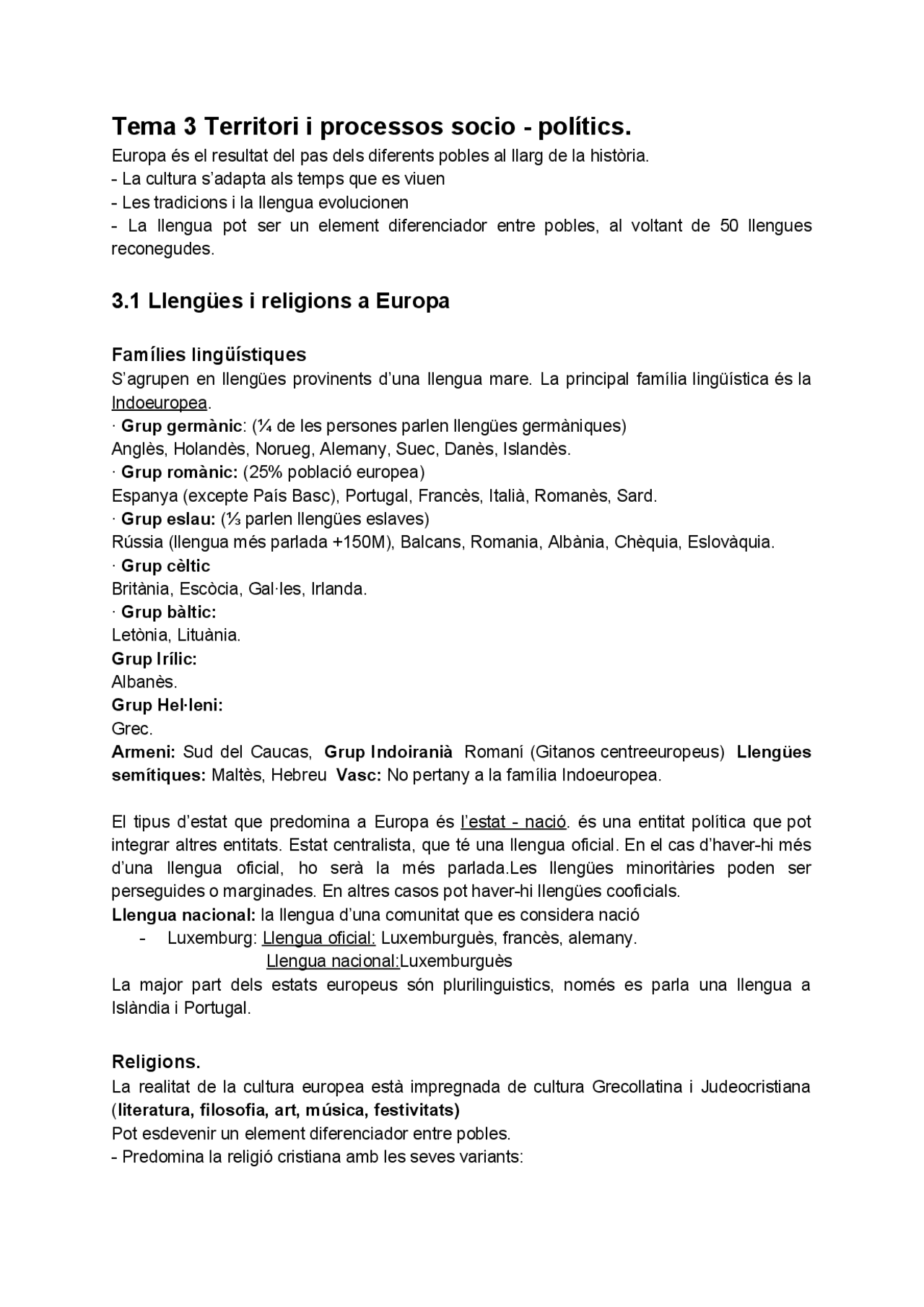 Territori i processos sociopolitics - Docsity