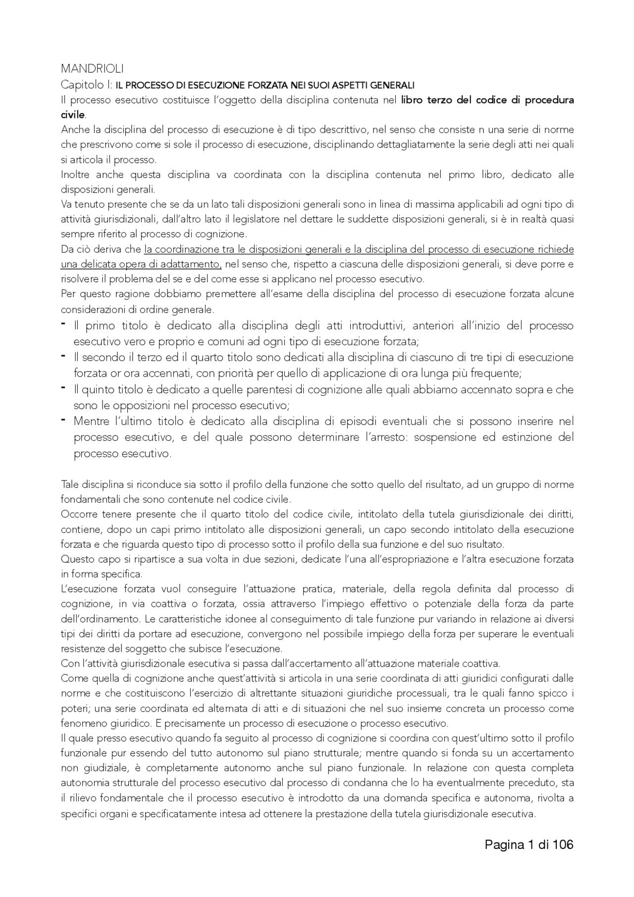 Mandrioli Carrata Il Processo Di Esecuzione Docsity
