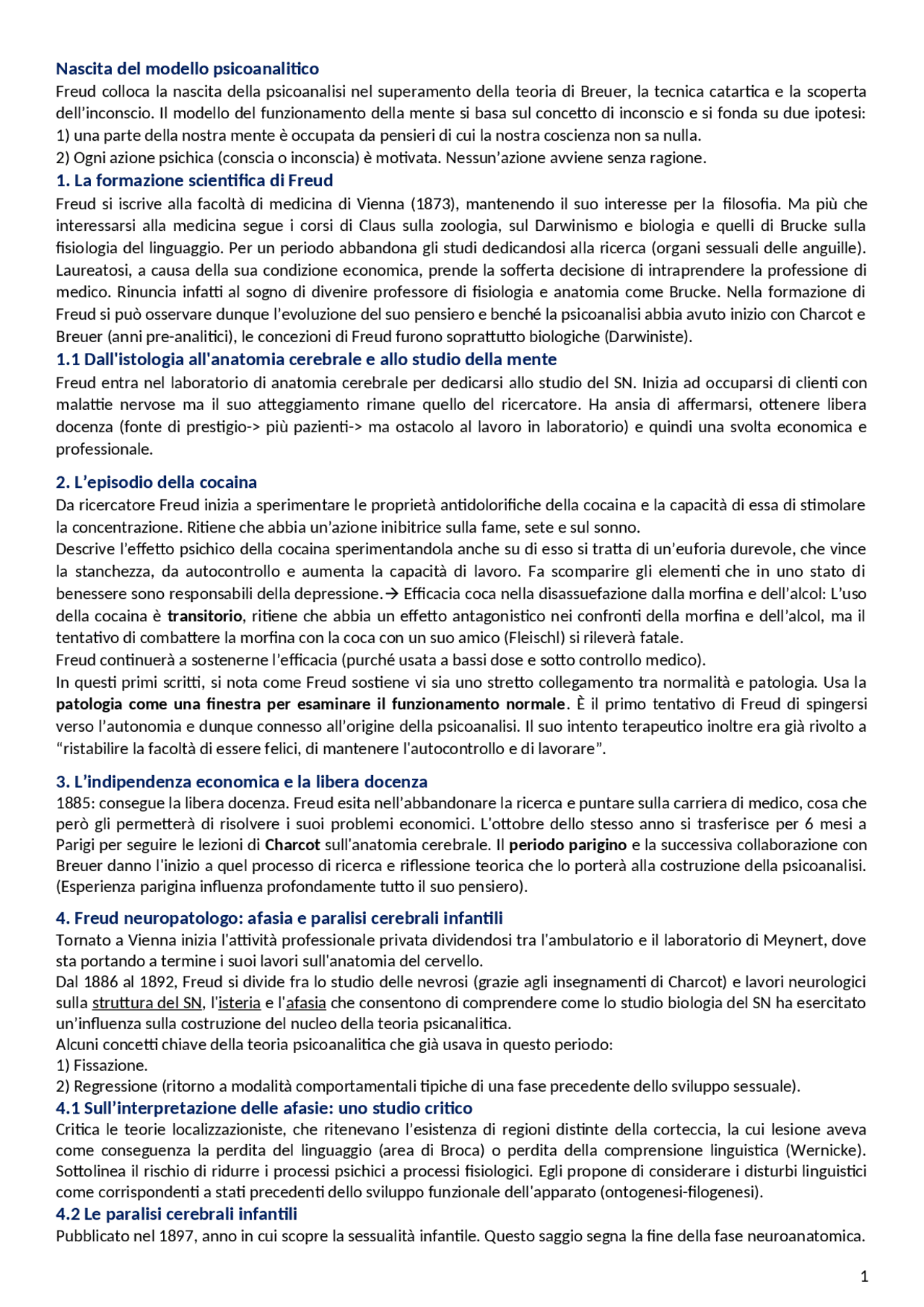Sigmund Freud La Costruzione Di Un Sapere Ortu E Gazzillo Docsity