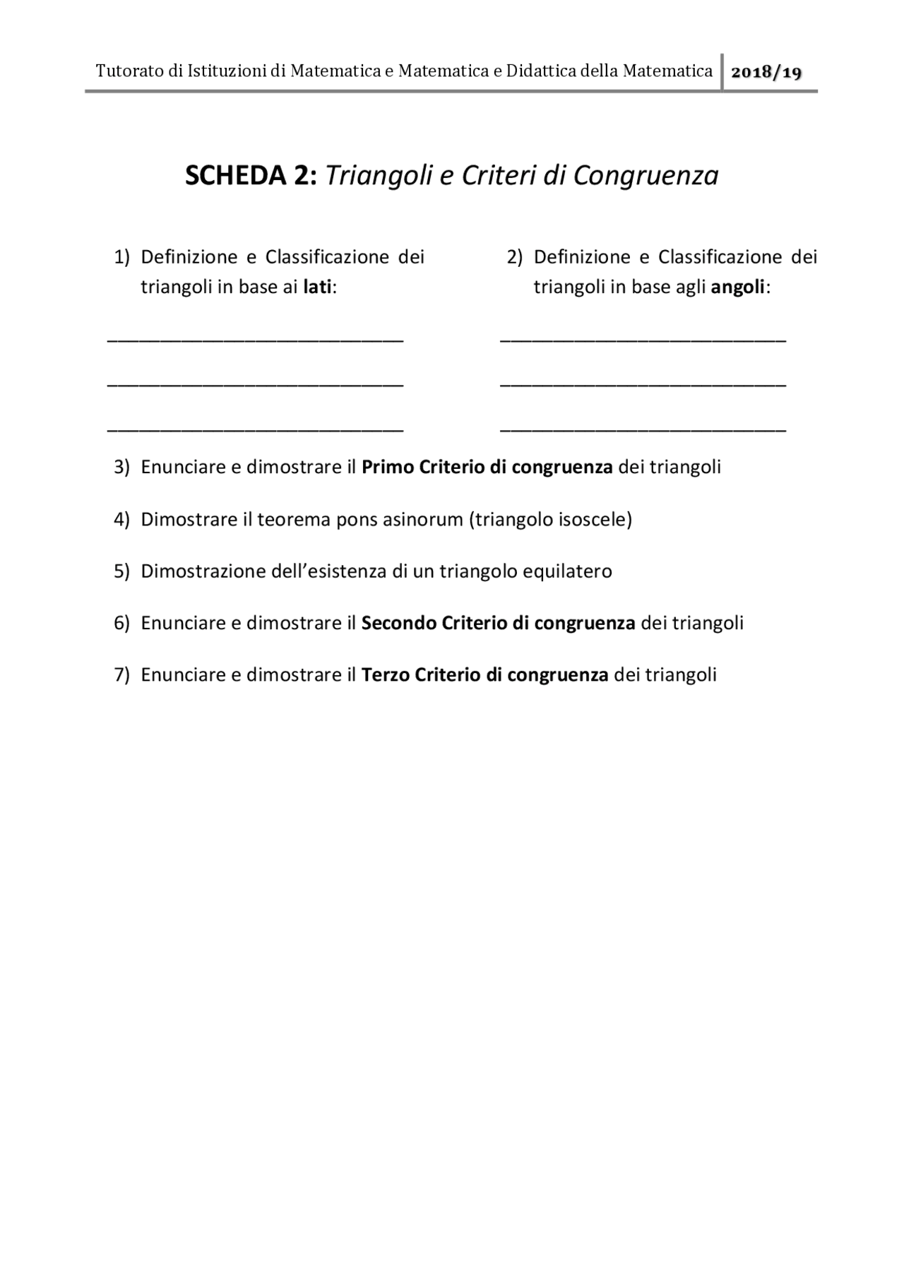 Tutorato Matematica Sfp Docsity