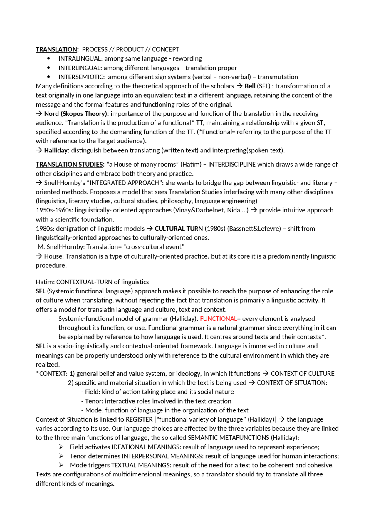 Riassunti Translation English Unibo Docsity