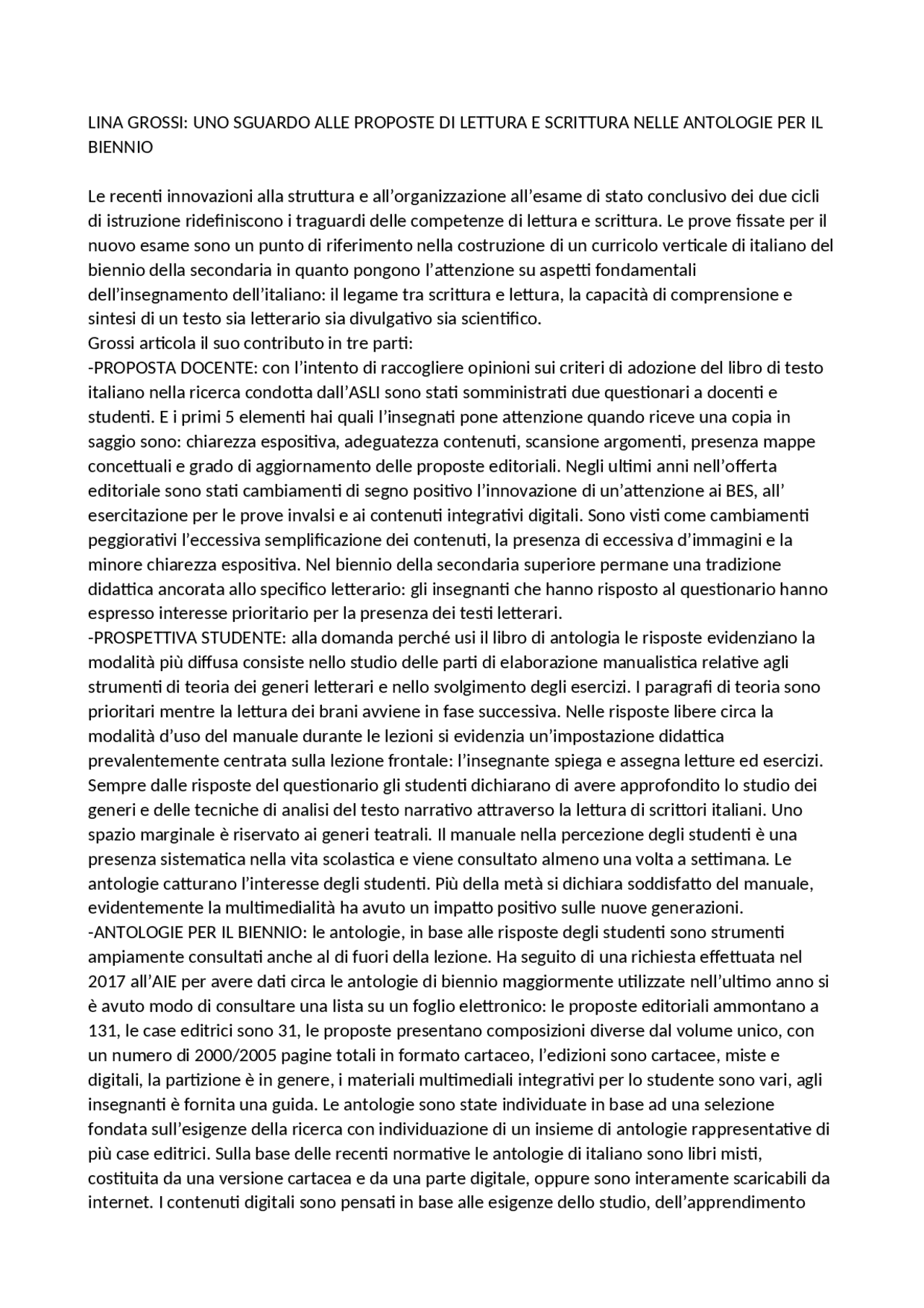 Fuori E Dentro Il Libro Di Italiano Docsity