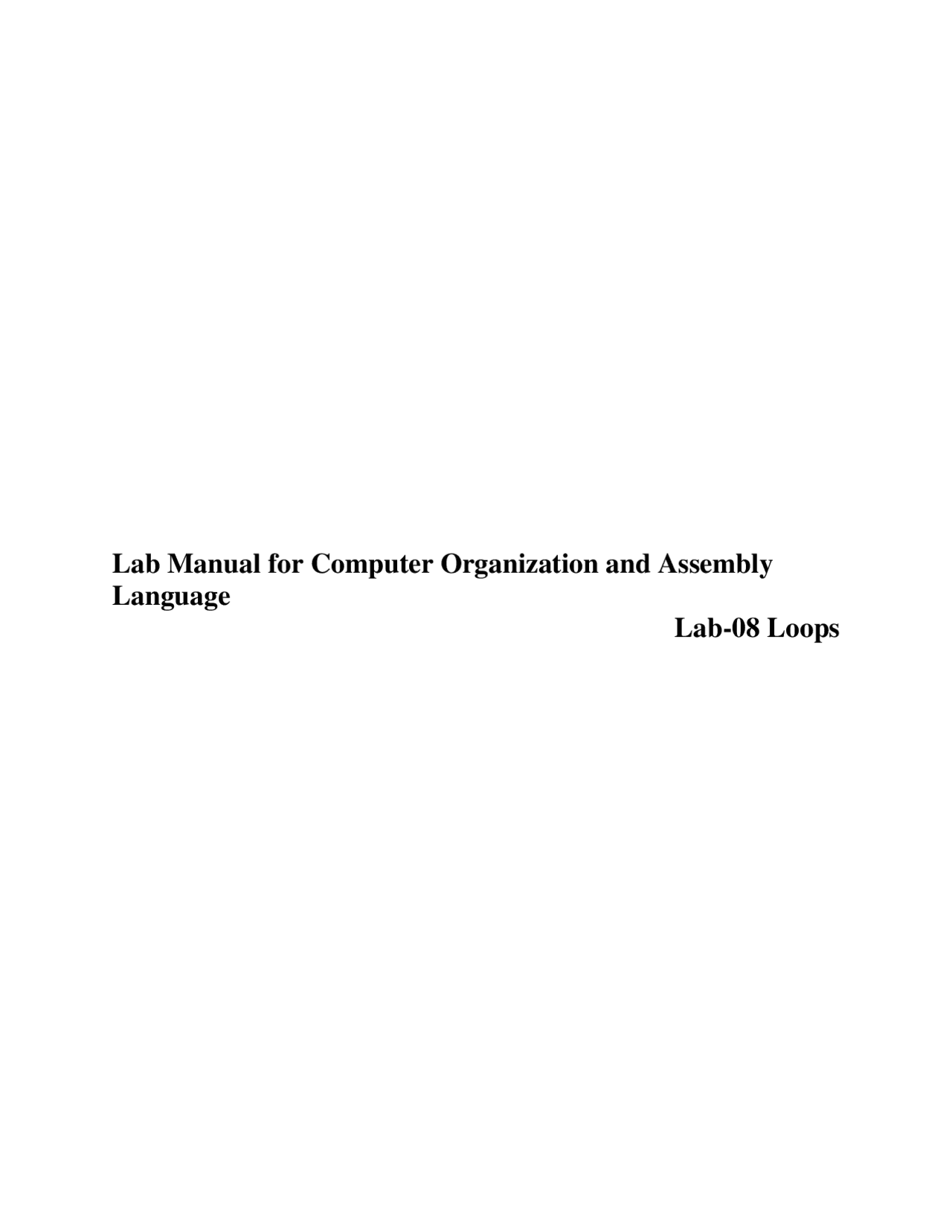Loops And Programming Manual Docsity