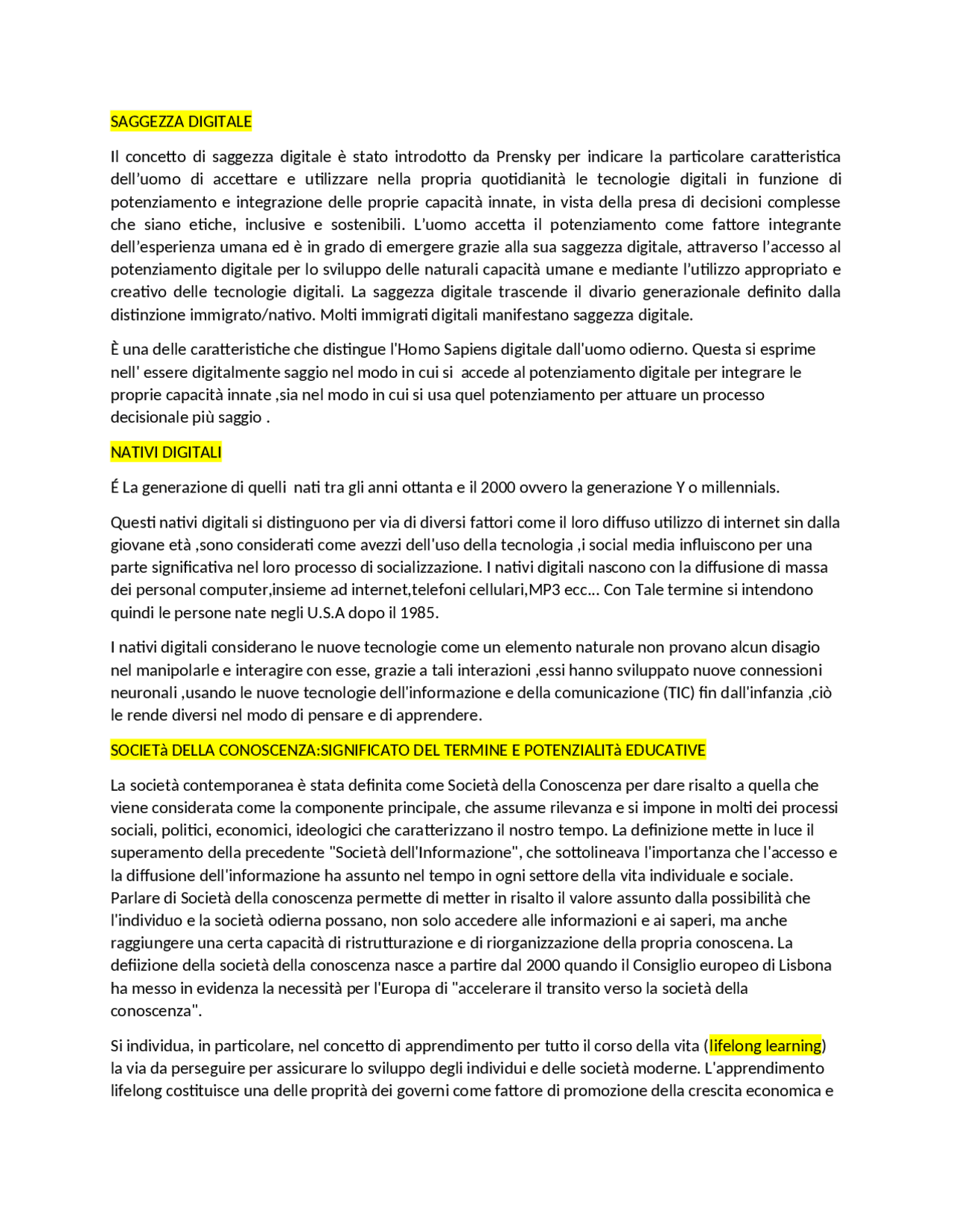 Possibili Quesiti Con Risposte Tecnologie Della Conoscenza Docsity